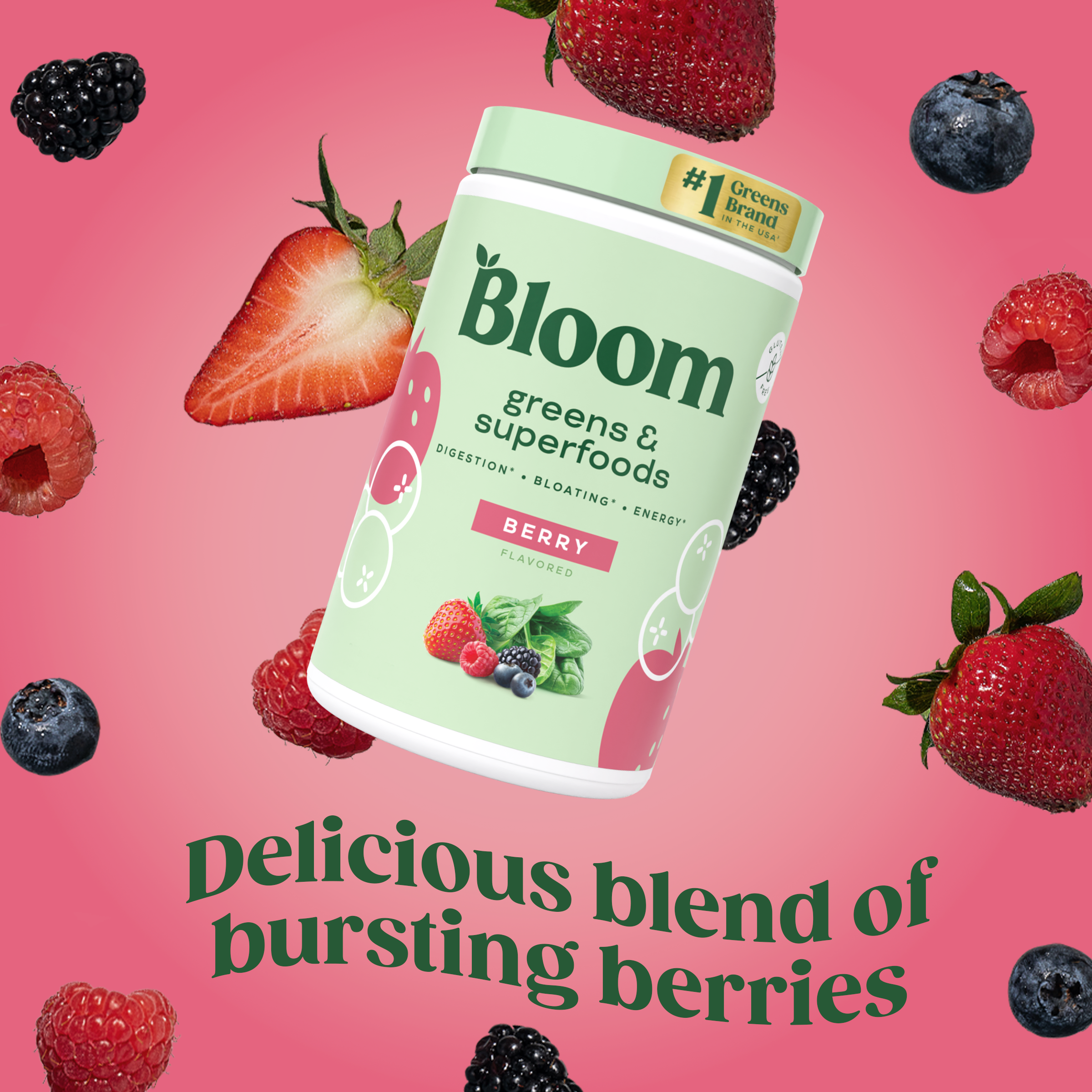 Bloom - Greens & Superfoods - Berry - 25 Servings | GNC