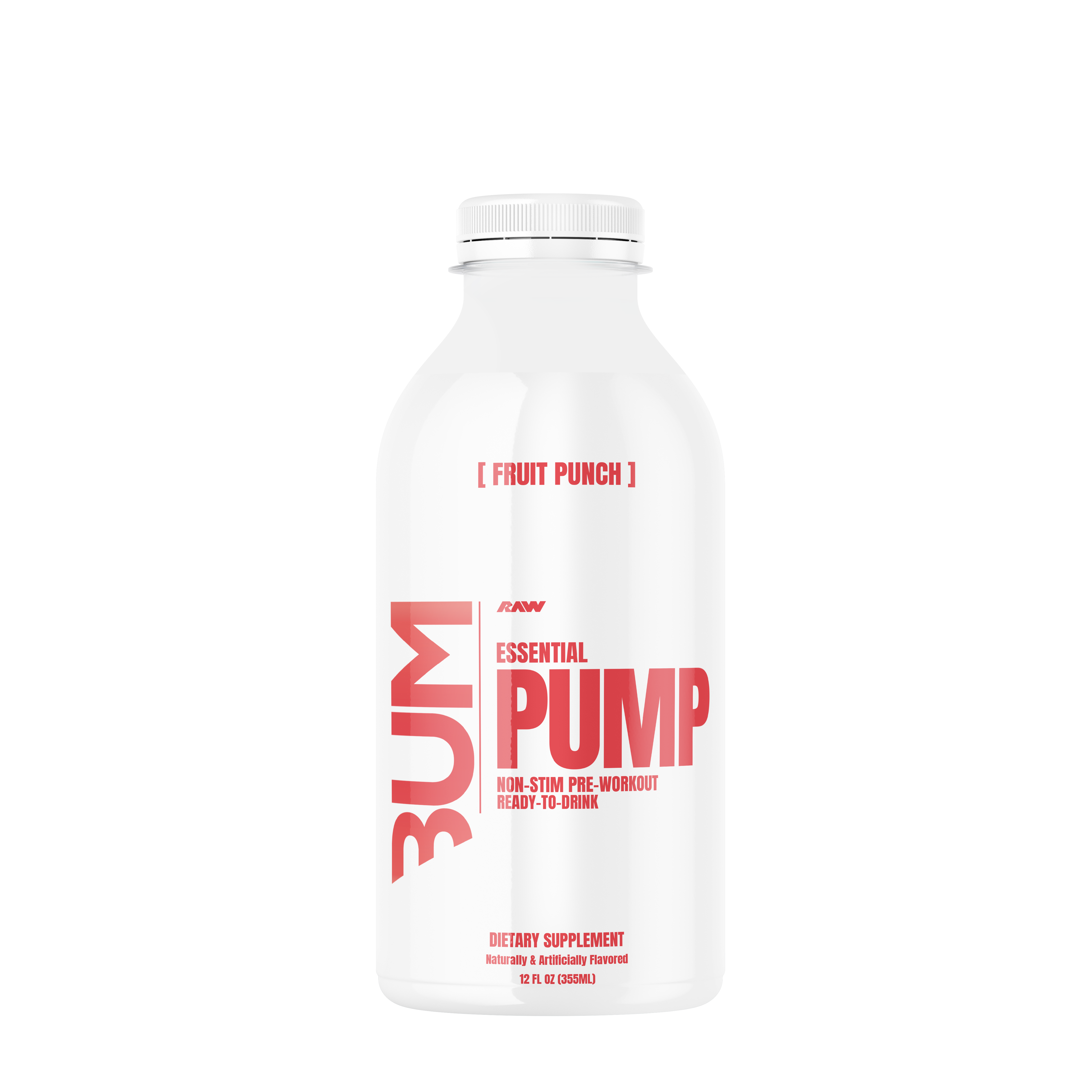 Raw Nutrition - Pump Non-Stim Preworkout RTD - Fruit Punch - 12oz. (12 ...