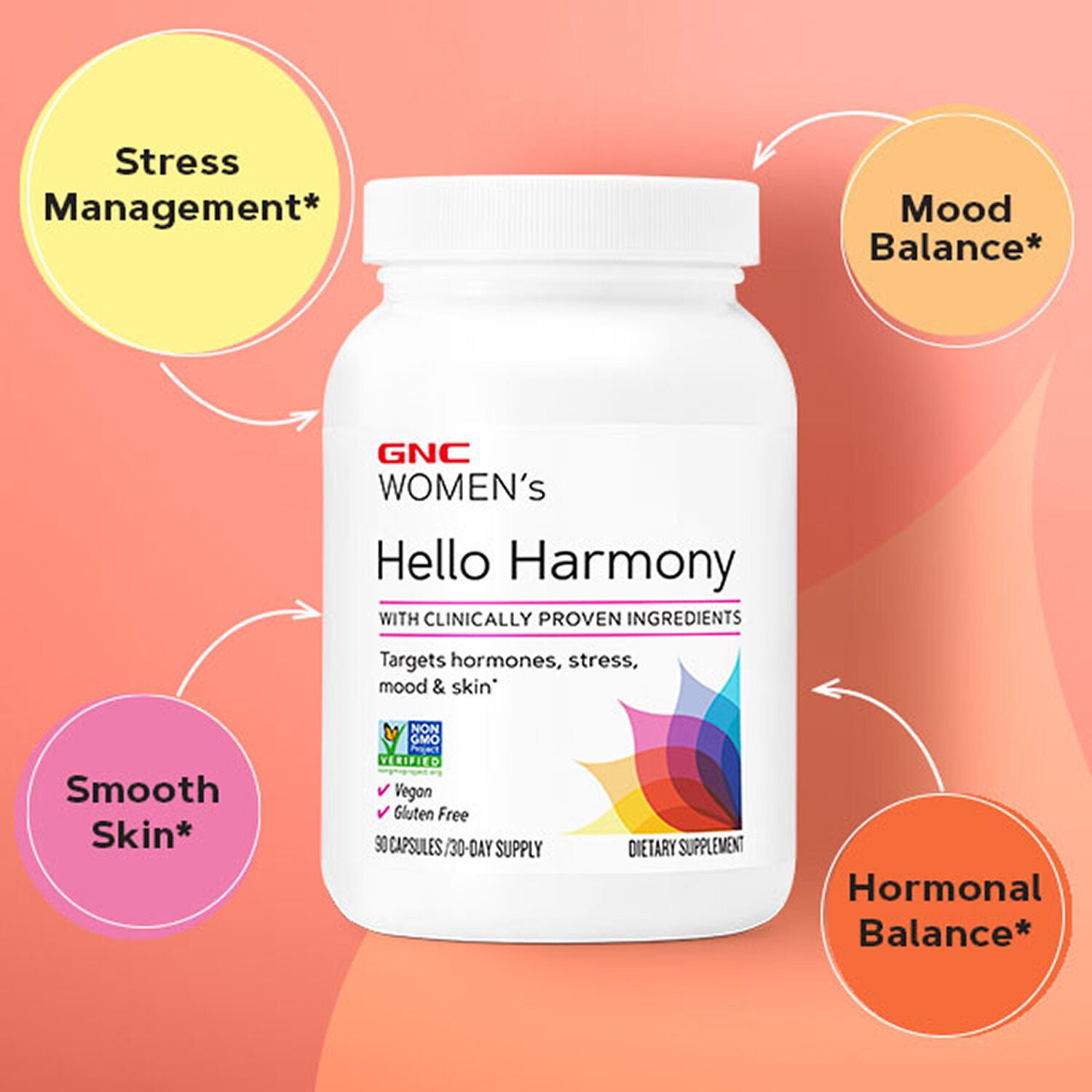 GNC Women's - Hello Harmony - 90 Capsules (30 Servings) | GNC