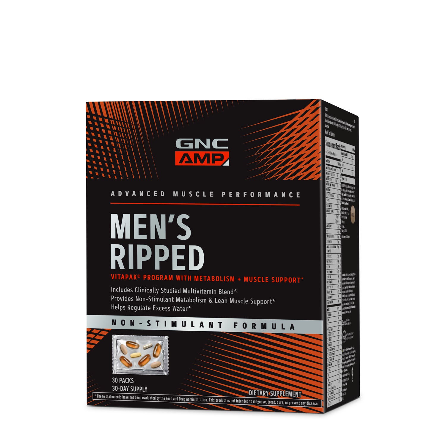GNC AMP - Men's Ripped Non-Stimulant Vitapak® Program (30 Servings) | GNC