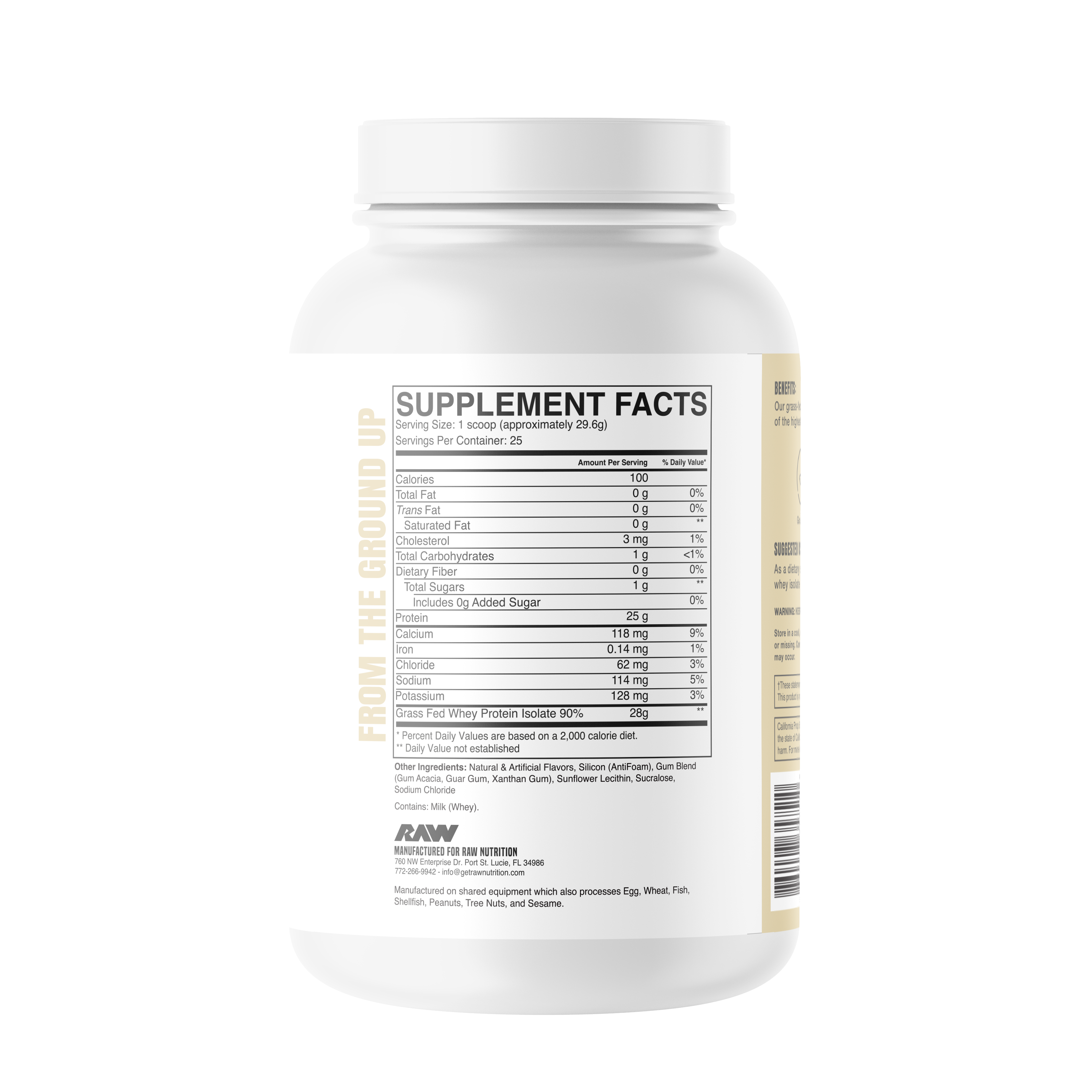 Raw Nutrition - Isolate Protein - Vanilla (25 Servings) | GNC