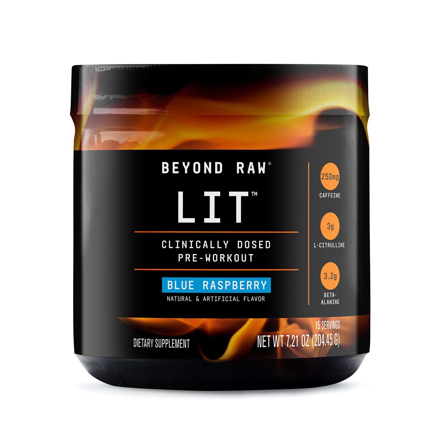 Beyond Raw® - LIT™ Pre-Workout - Blue Raspberry (15 Servings) | GNC