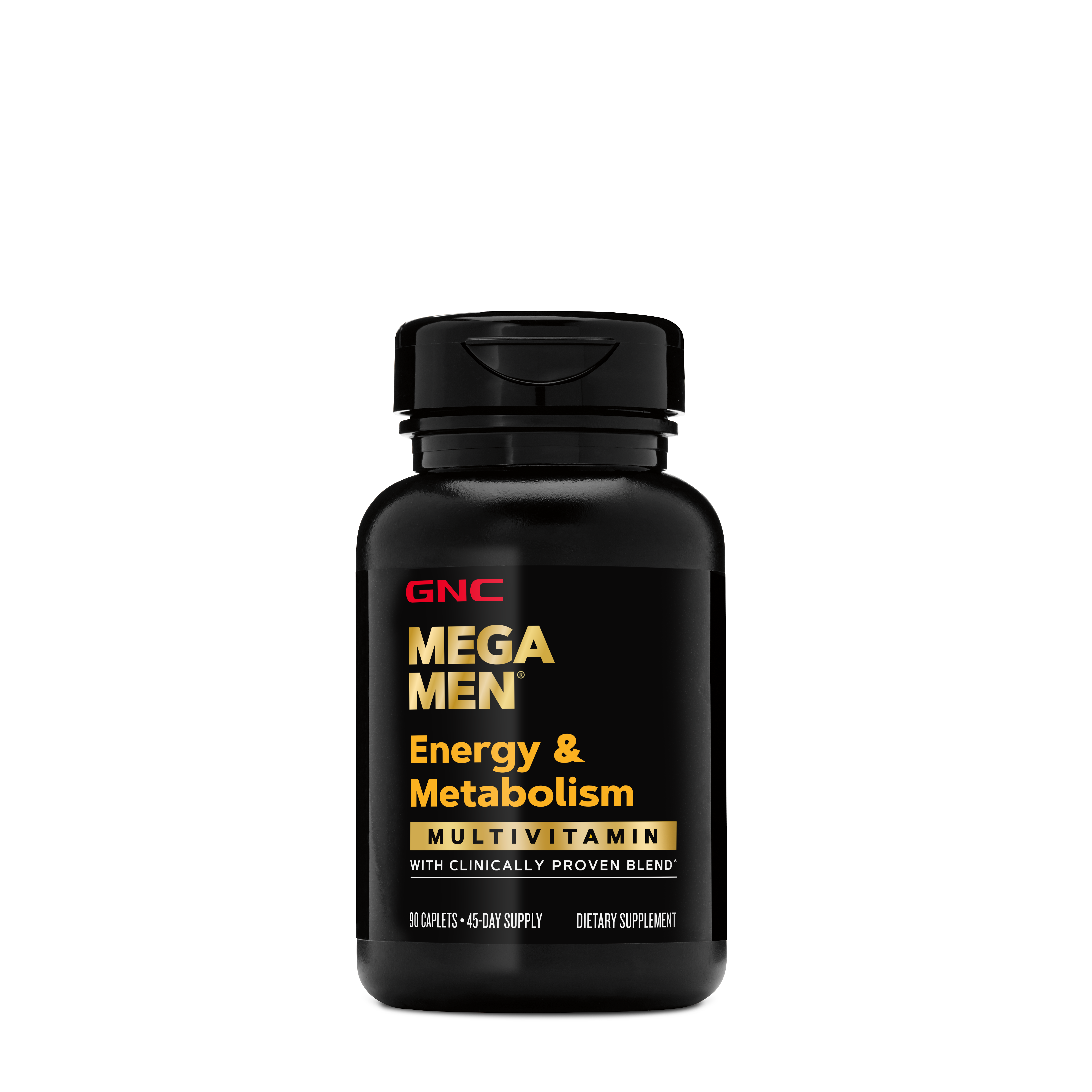 GNC Mega Men® - Energy & Metabolism Multivitamin - 90 Caplets (45 Servings) | GNC
