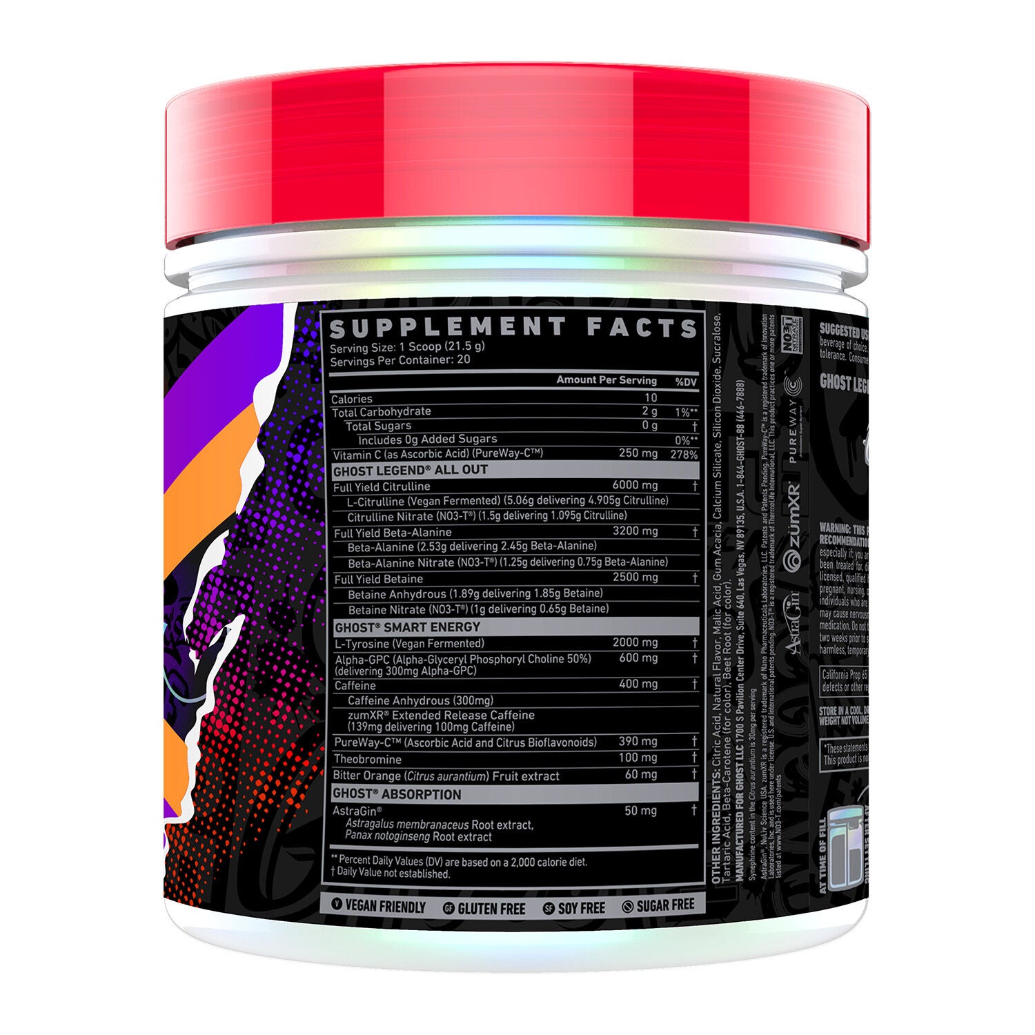 GHOST® - LEGEND® ALL OUT V2 Pre-Workout - Orange Cream (20 Servings) | GNC