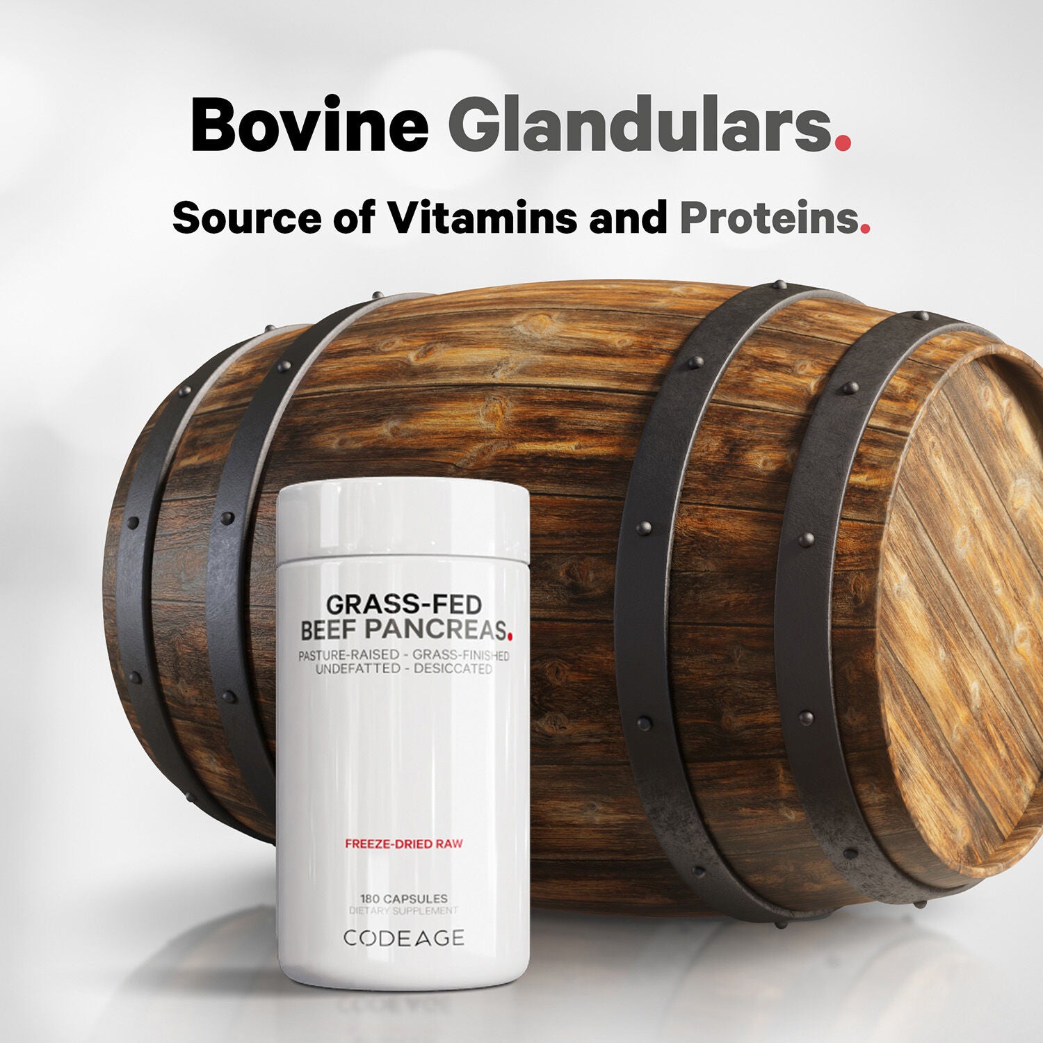 Codeage - Grass-Fed Beef Pancreas - 180 Capsules | GNC