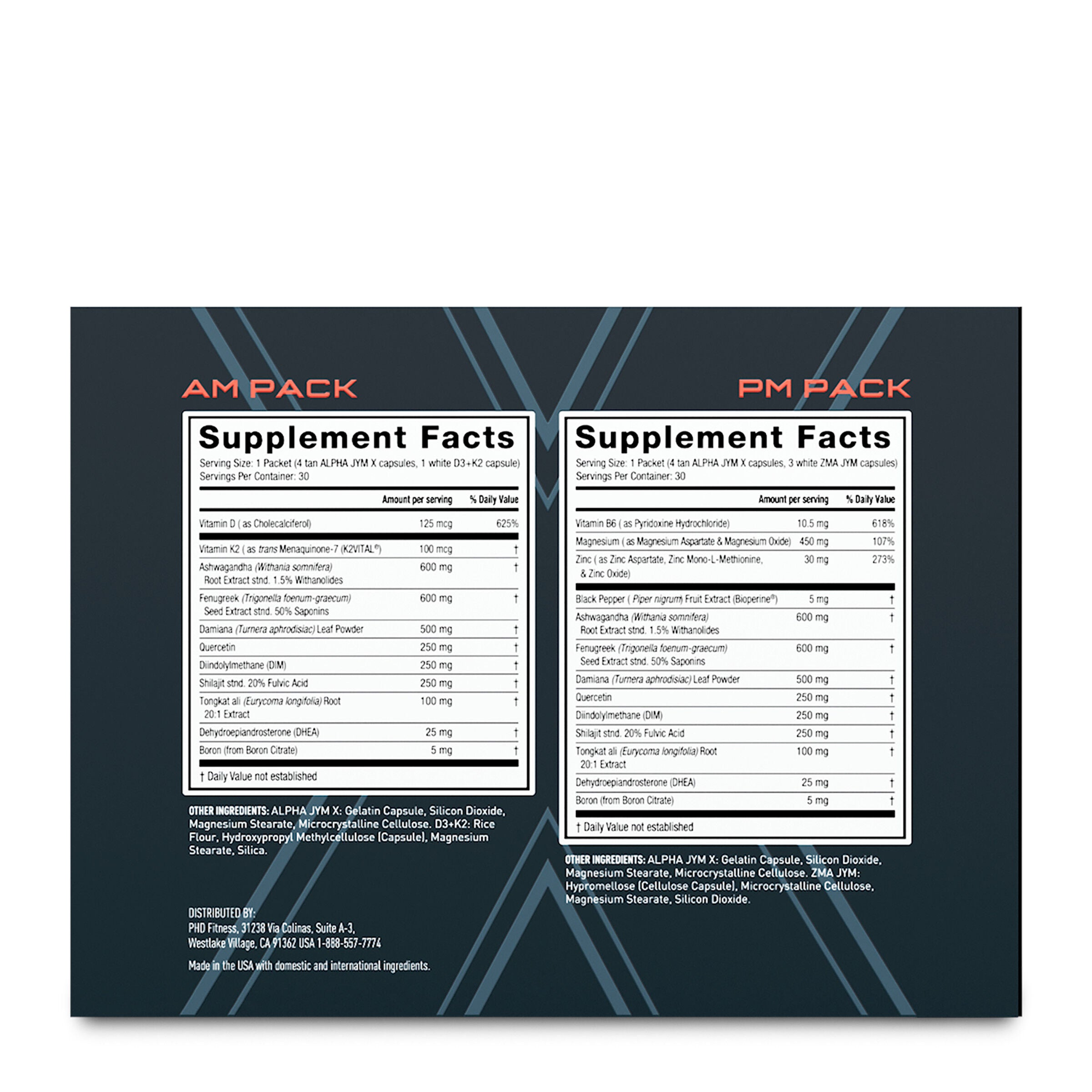 Jym® - Alpha Stack AM/PM Testosterone Optimization System - 60 Packs ...