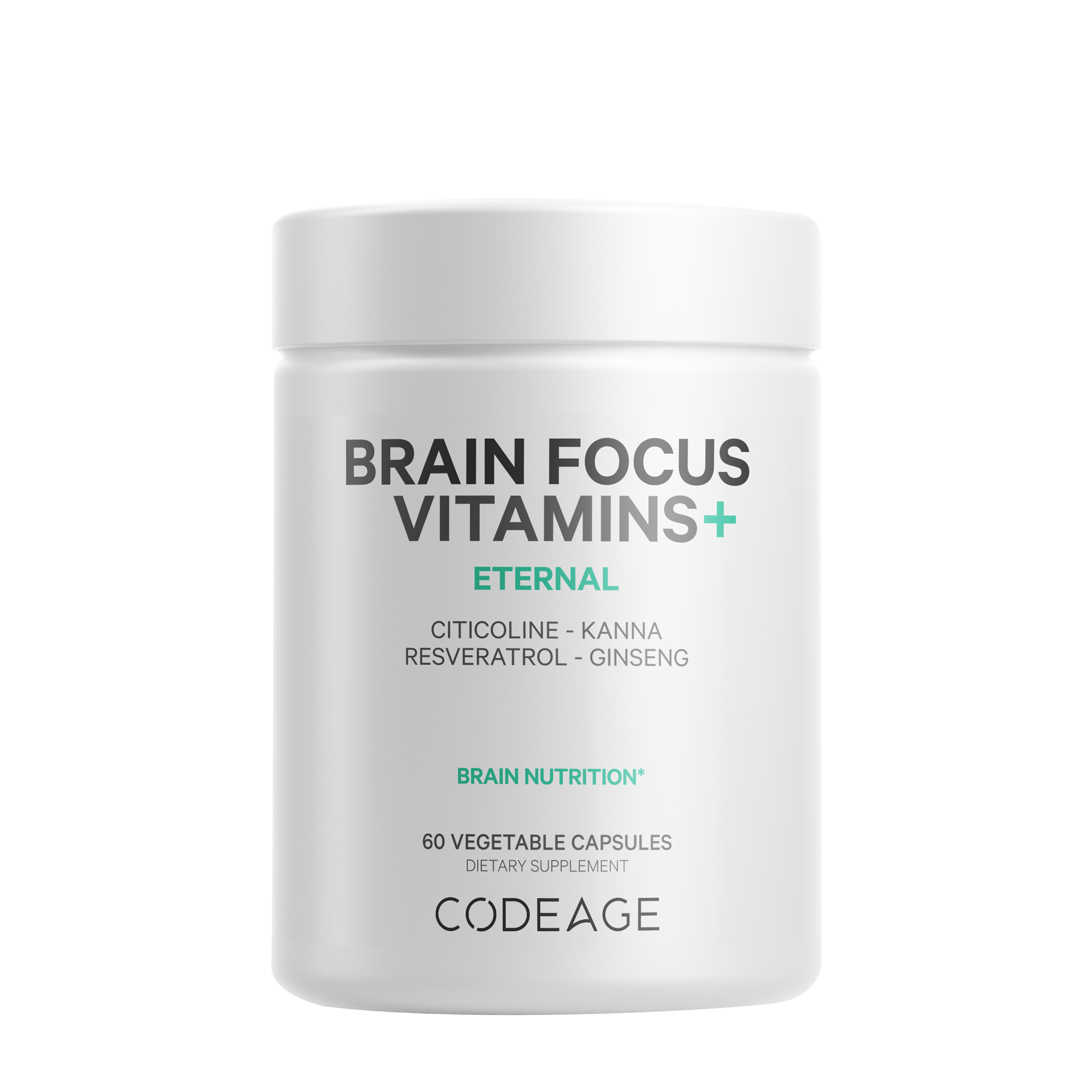 Codeage - Brain Focus Multivitamin+ - 60 Vegetable Capsules (30 ...