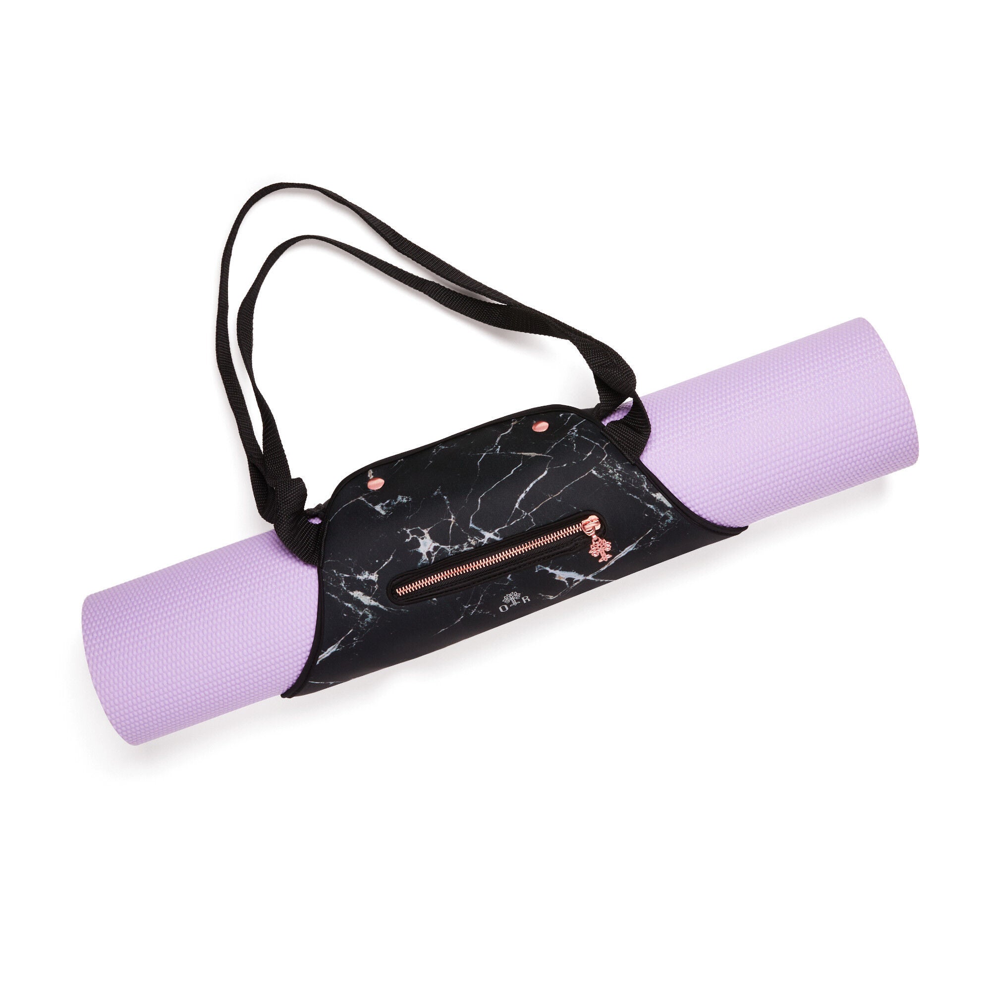 Oak and Reed Yoga Mat Bag Sling - Marble/Rose Gold | GNC