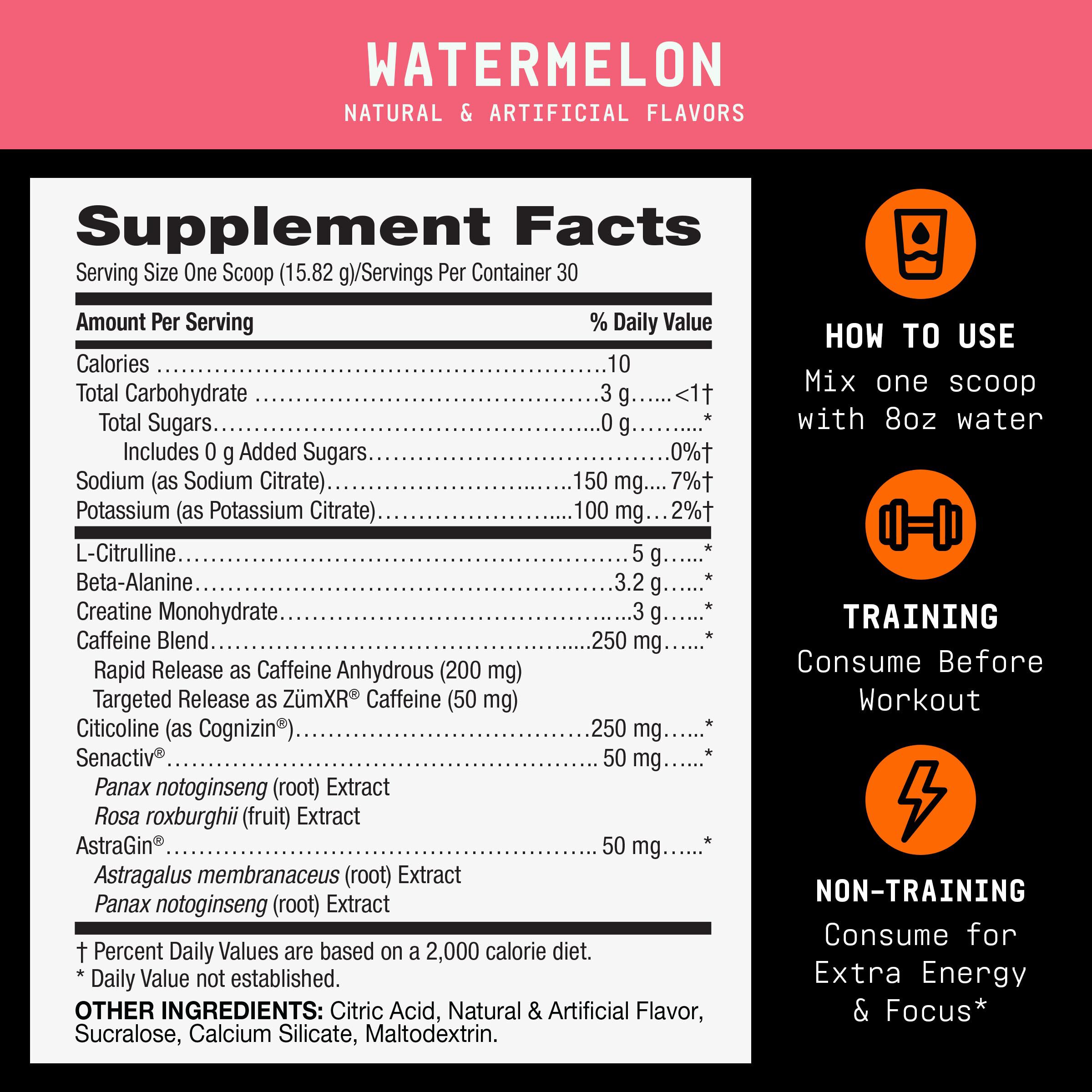 Beyond Raw® - LIT V2 Pre-Workout - Watermelon (30 Servings) | GNC