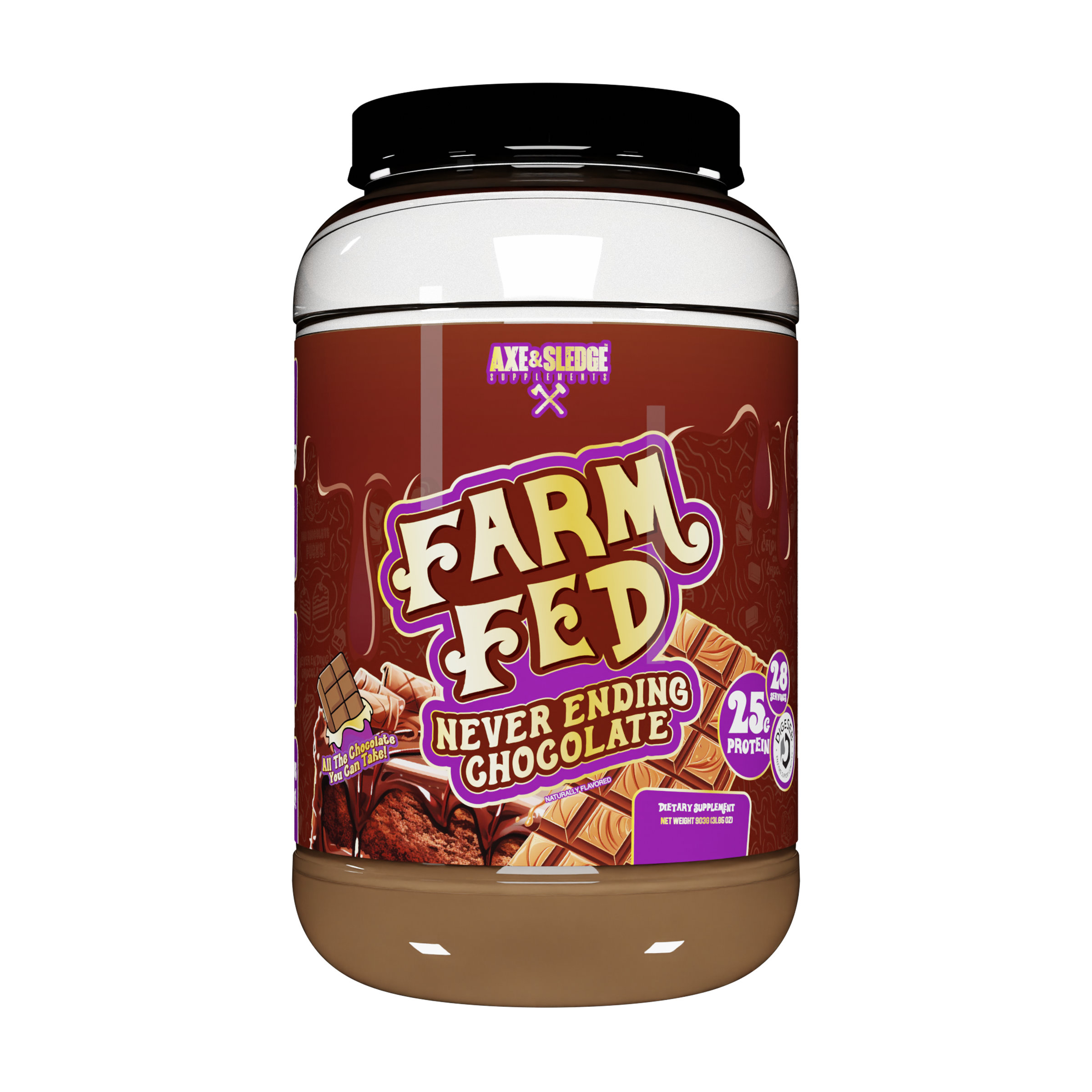 Axe & Sledge Supplements™ - Farm Fed Protein - Never Ending Chocolate ...