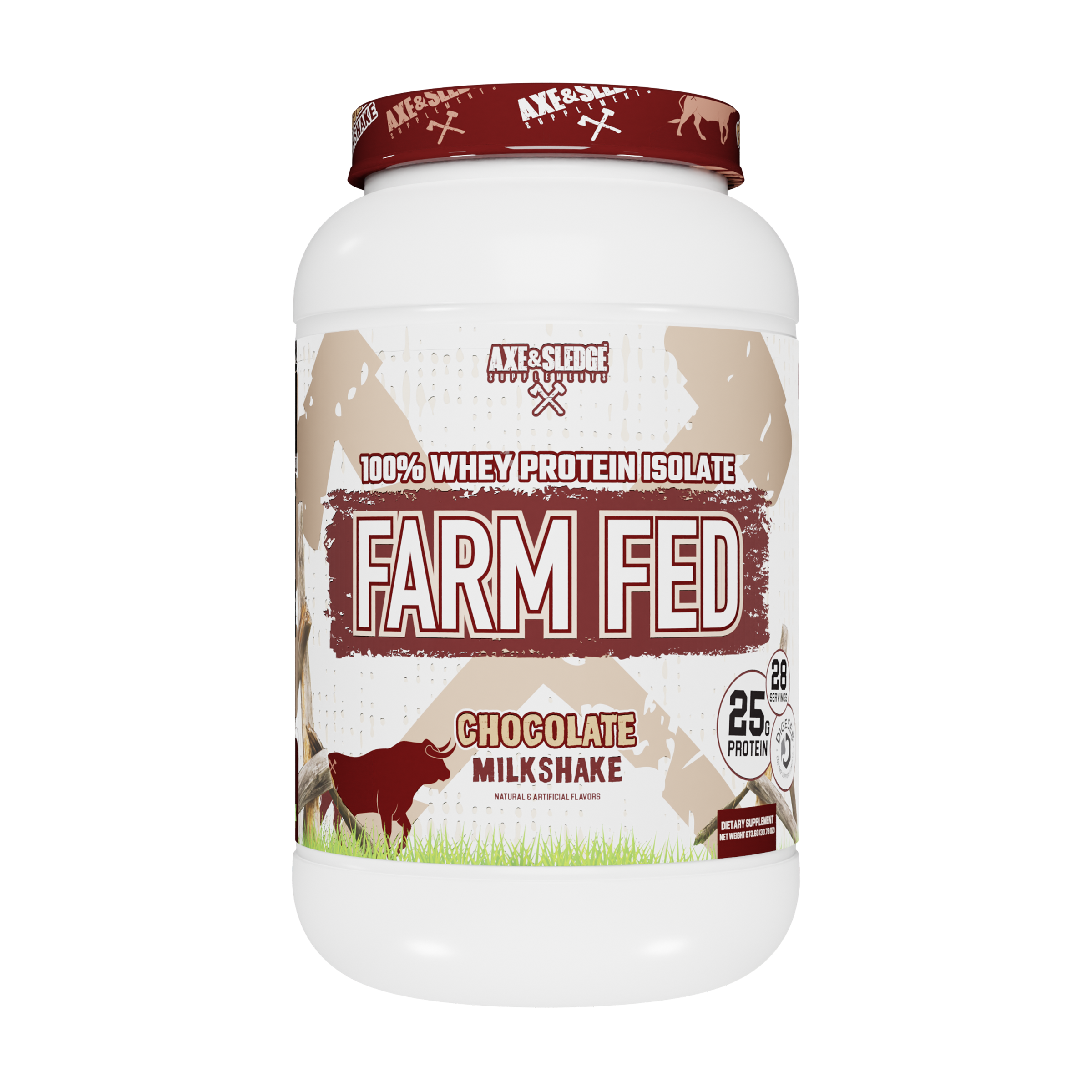 Axe & Sledge Supplements™ - Farm Fed Protein - Chocolate Milkshake (28 ...