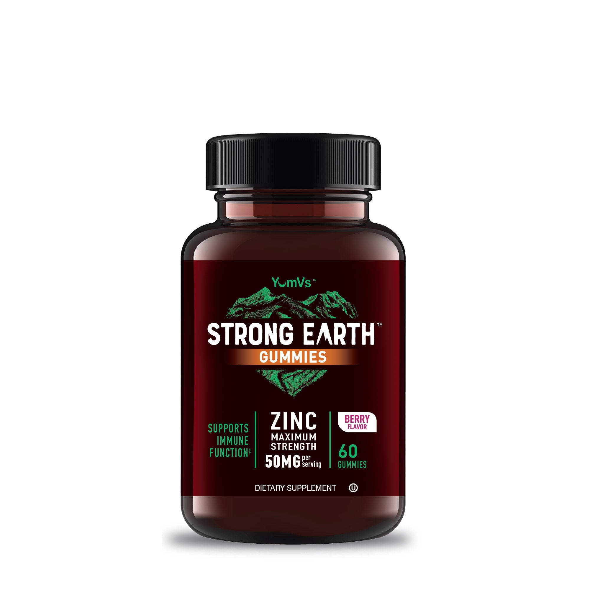 Strong Earth™ Maximum Strength Zinc Gummies - Berry - 60 Gummies | GNC