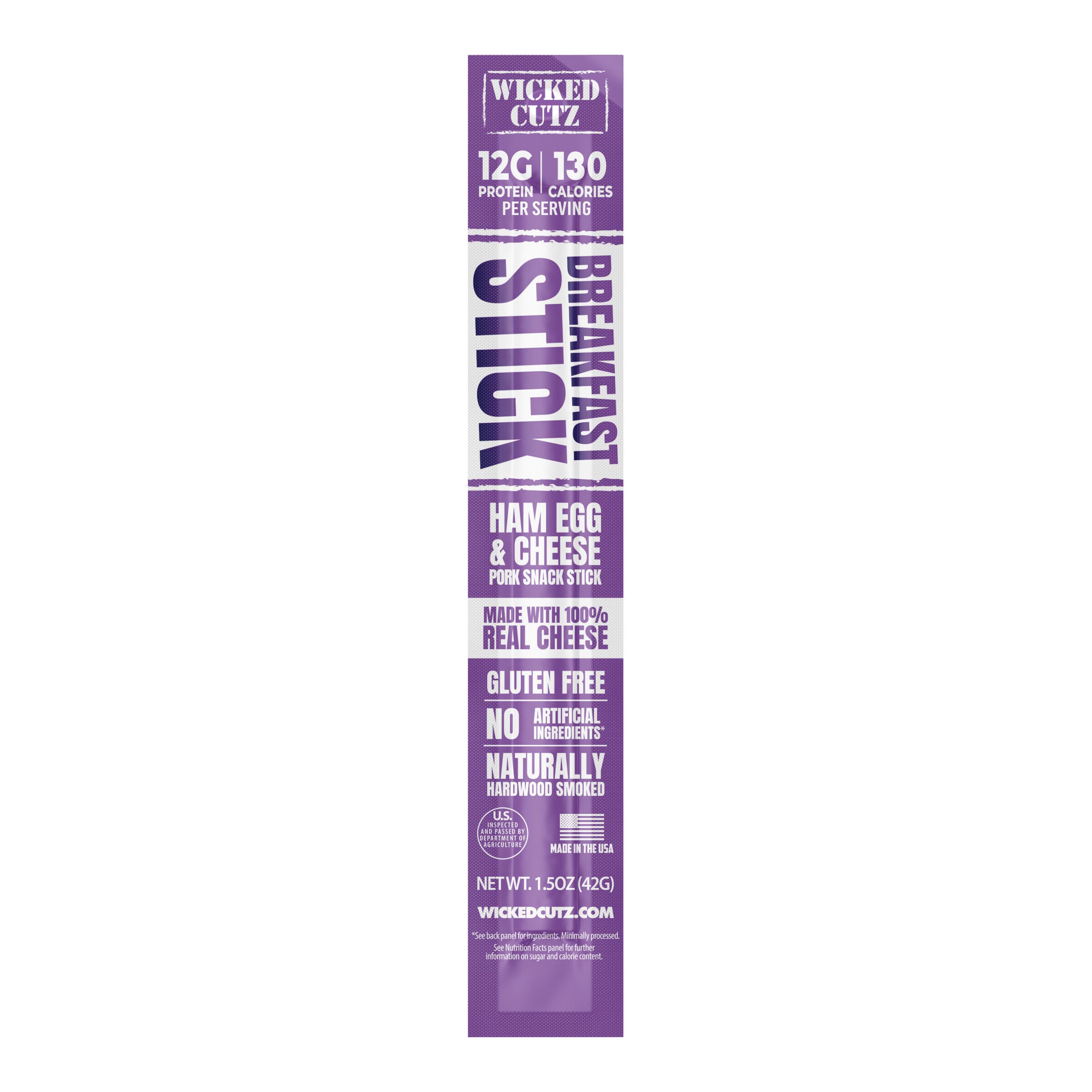 Wicked Cutz - Breakfast Sticks - Ham Egg & Cheese (12 Sticks) | GNC
