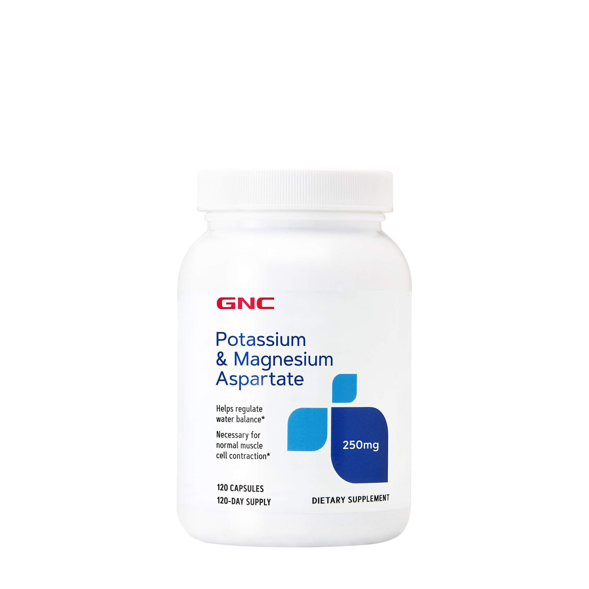 GNC Potassium & Magnesium Aspartate 250 mg - 120 Capsules | GNC