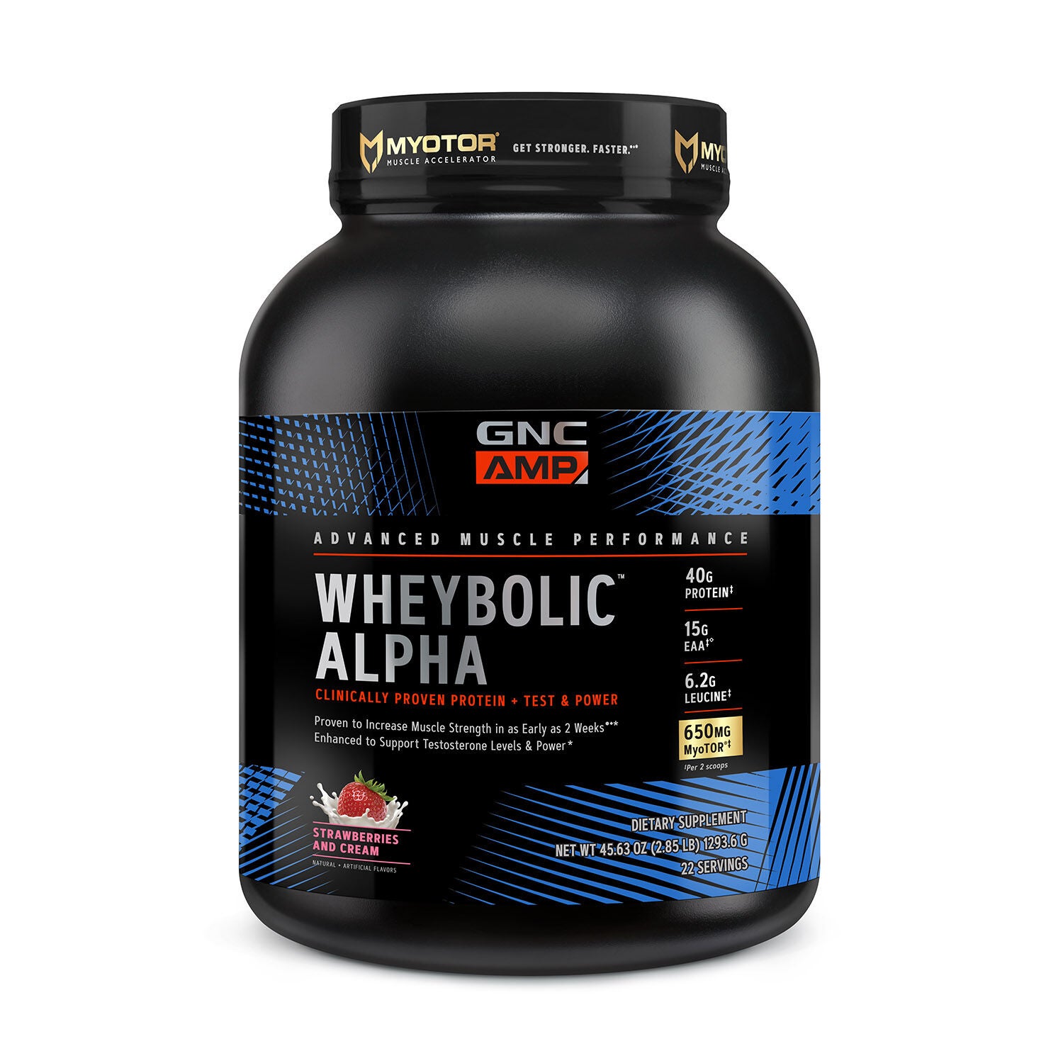 Wheybolic™ Alpha with MyoTor® - Strawberries and Cream - 2.85lb | GNC