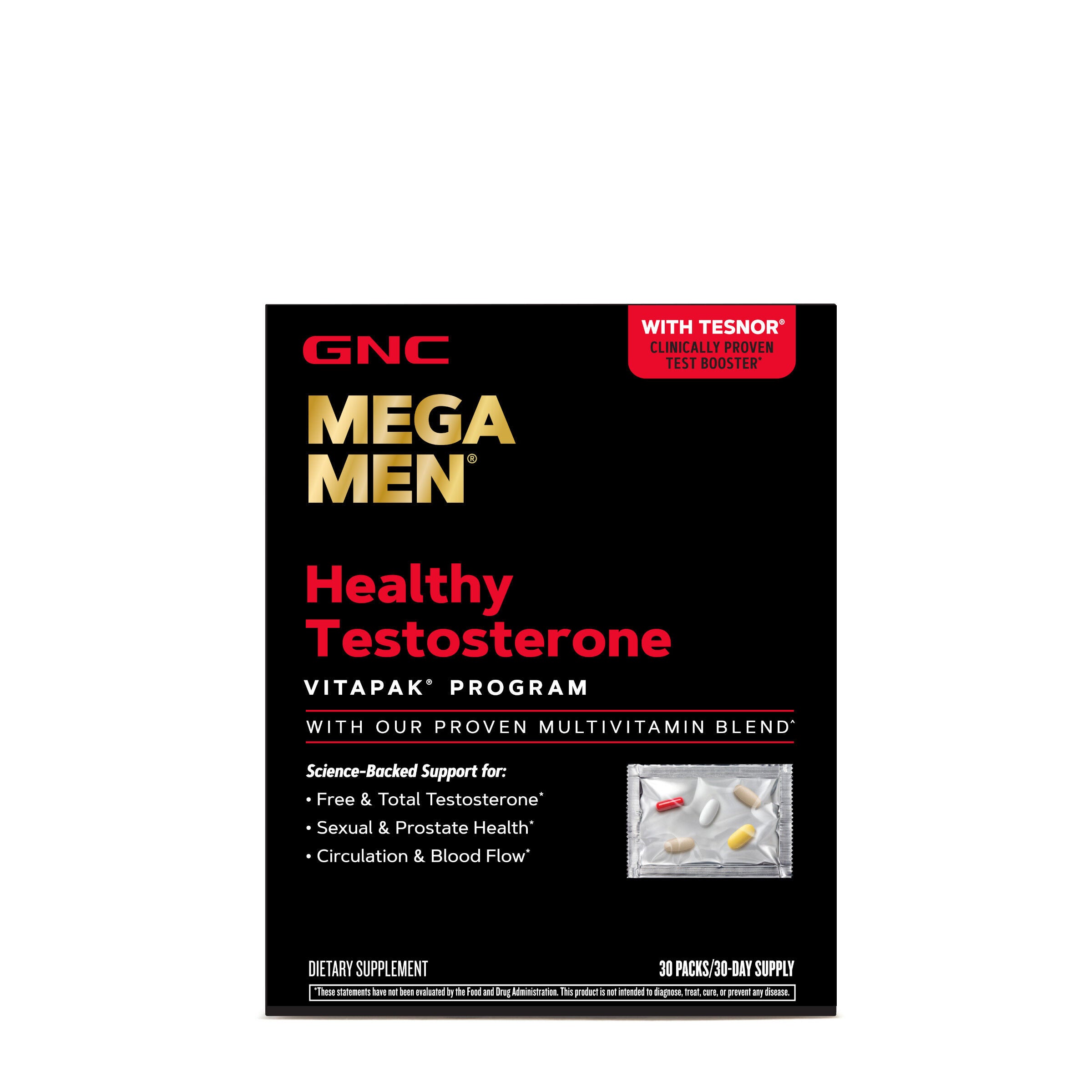 GNC Mega Men® - Healthy Testosterone Vitapak® Program | GNC
