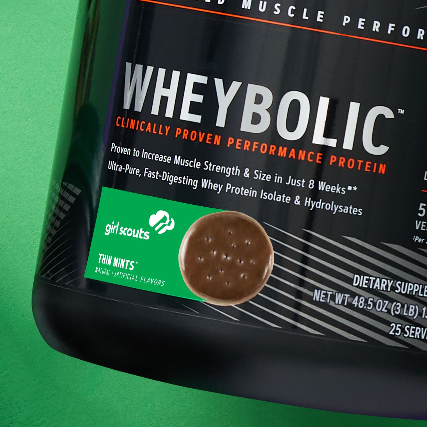 GNC AMP Wheybolic Whey Protein Flavored with Girl Scout Thin Mints!