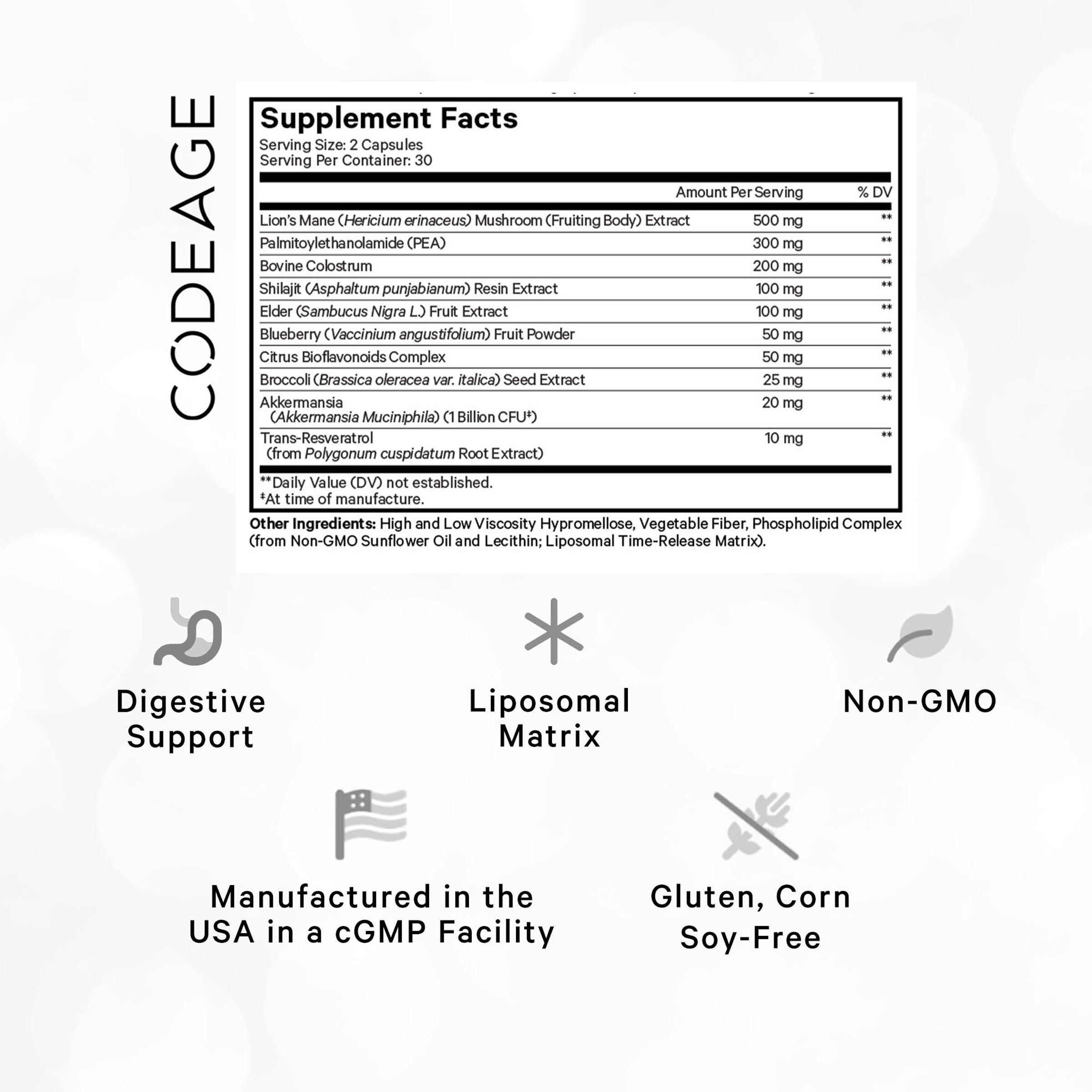 Codeage - GLP-Harmony Companion - 60 Capsules (30 Servings) | GNC