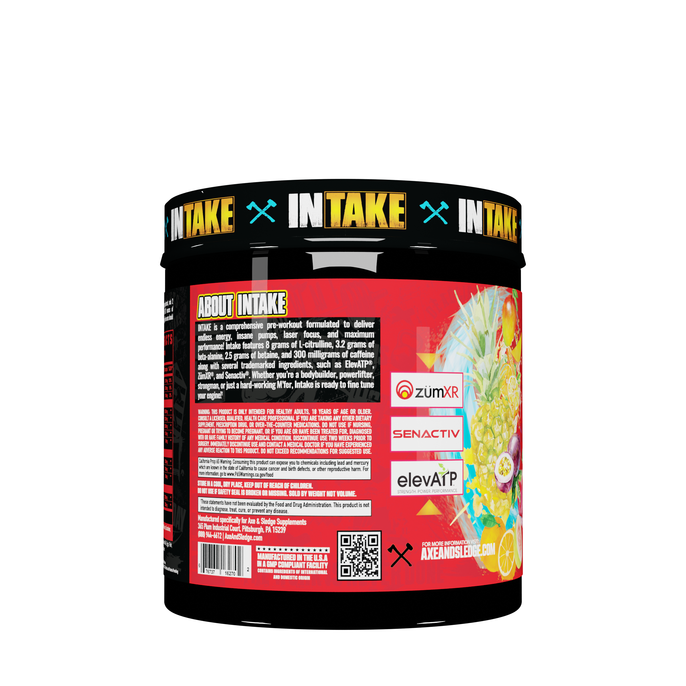 Axe & Sledge Supplements™ - Intake All-In-One Pre-Workout - Fruit Kaboom (40 Servings) | GNC