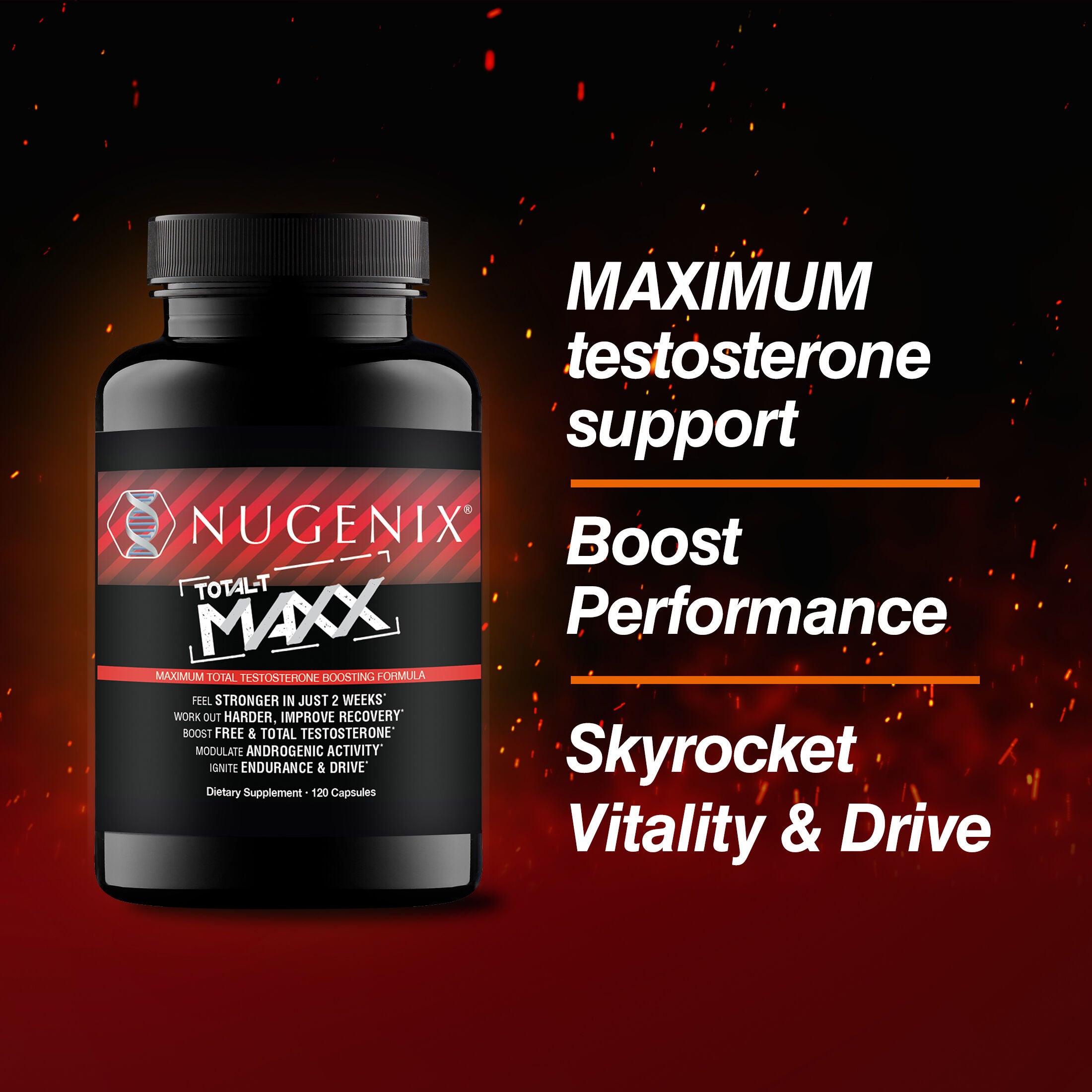 Nugenix® - Maxx Testosterone Booster with Tesnor - 120 Capsules (30 ...