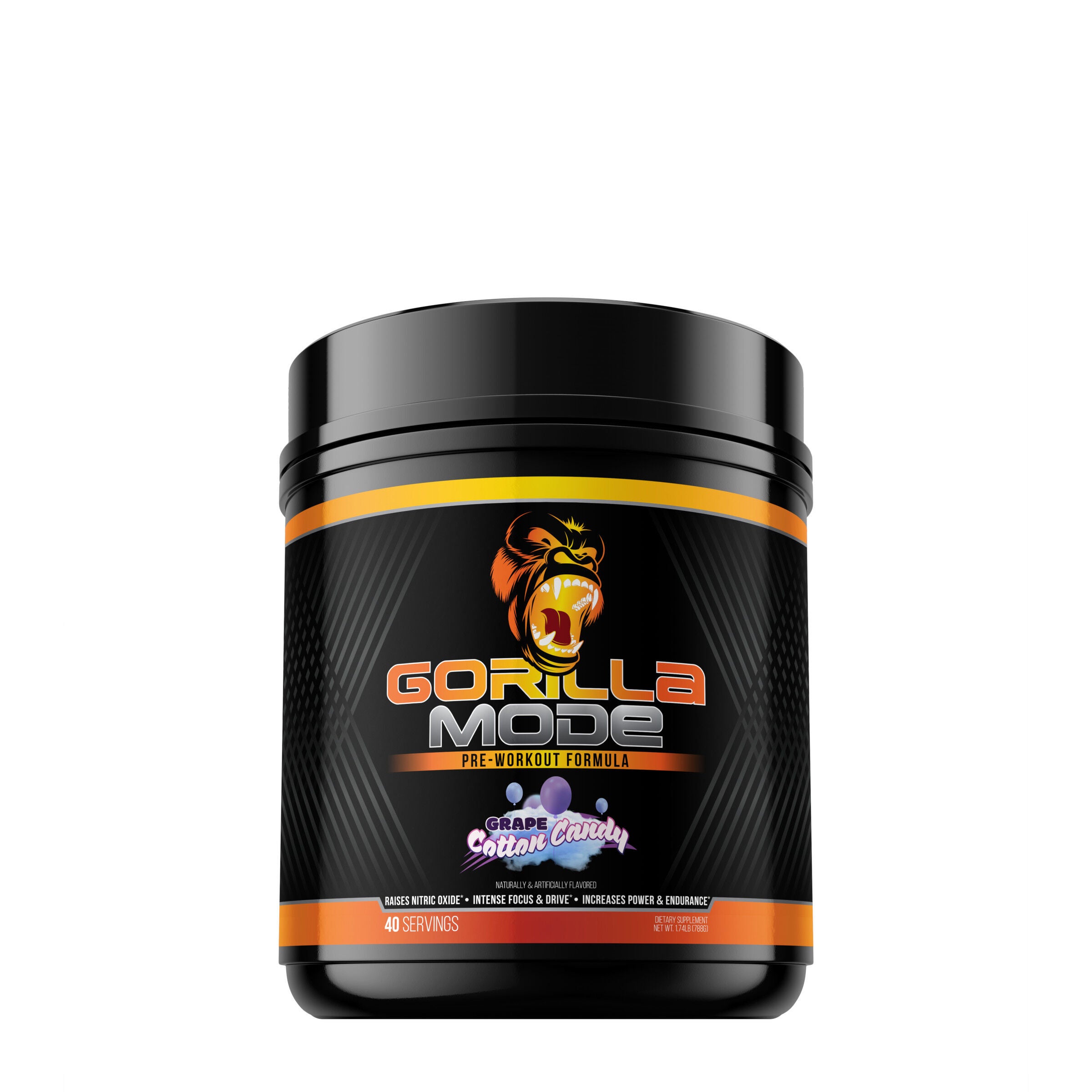 Gorilla Mind® - Gorilla Mode Pre-Workout - Grape Cotton Candy (40 Servings) | GNC