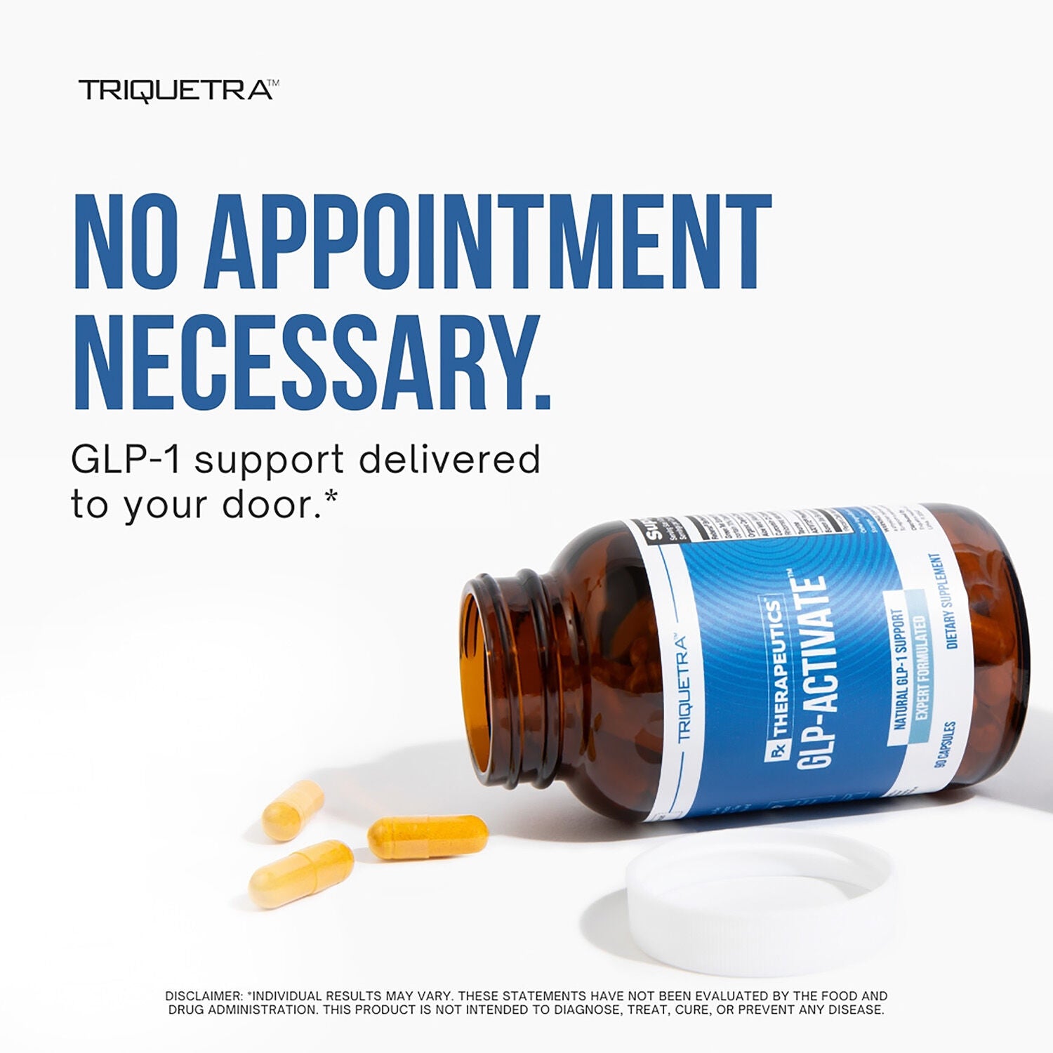 Triquetra - GLP-Activate Natural GLP-1 Support - 90 Capsules (90 Servings) | GNC