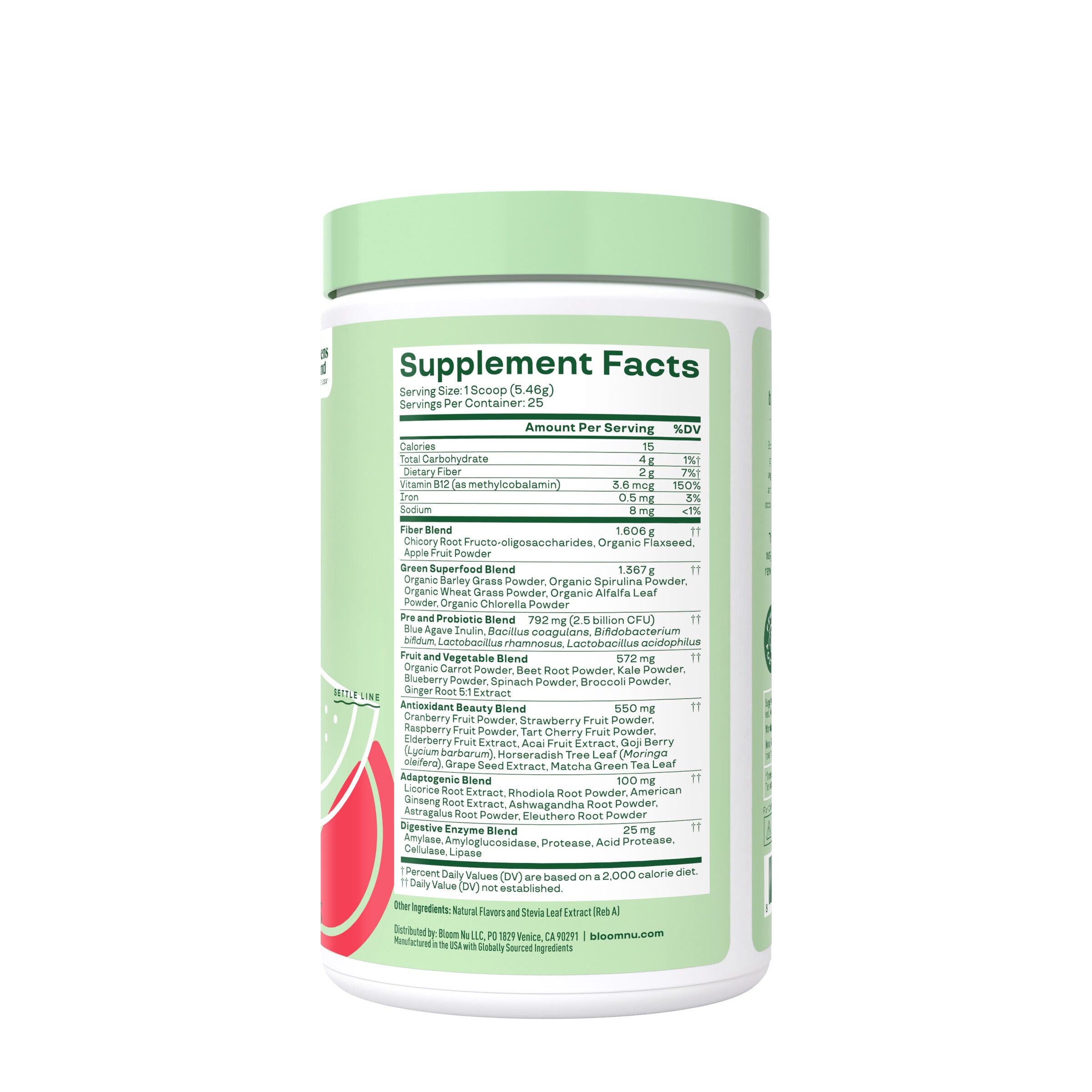 Bloom - Greens & Superfoods - Watermelon (25 Servings) | GNC