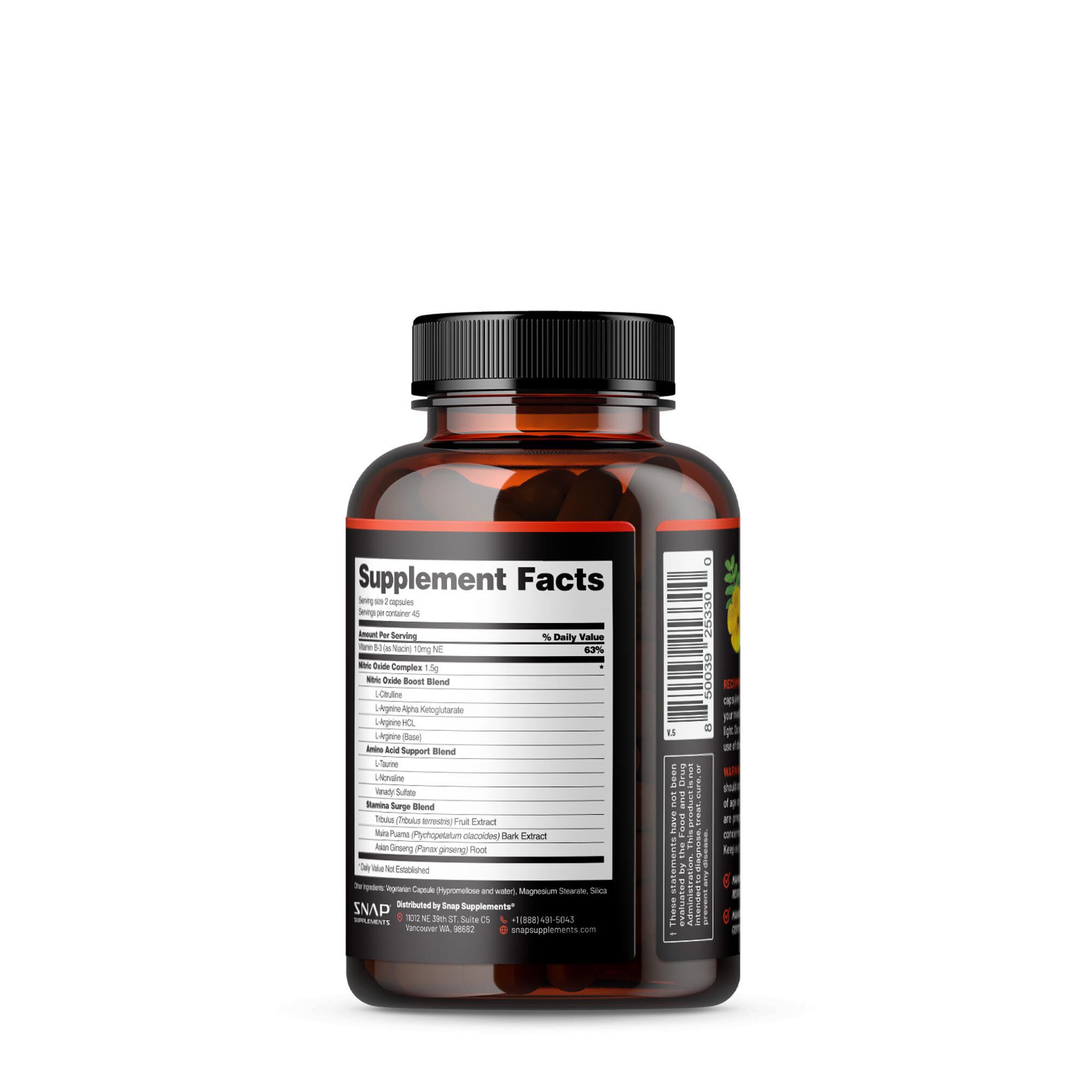 SNAP® Supplements Nitric Oxide Booster - 90 Capsules | GNC SNAP® Supplements Nitric Oxide Booster - 90 Capsules | GNC