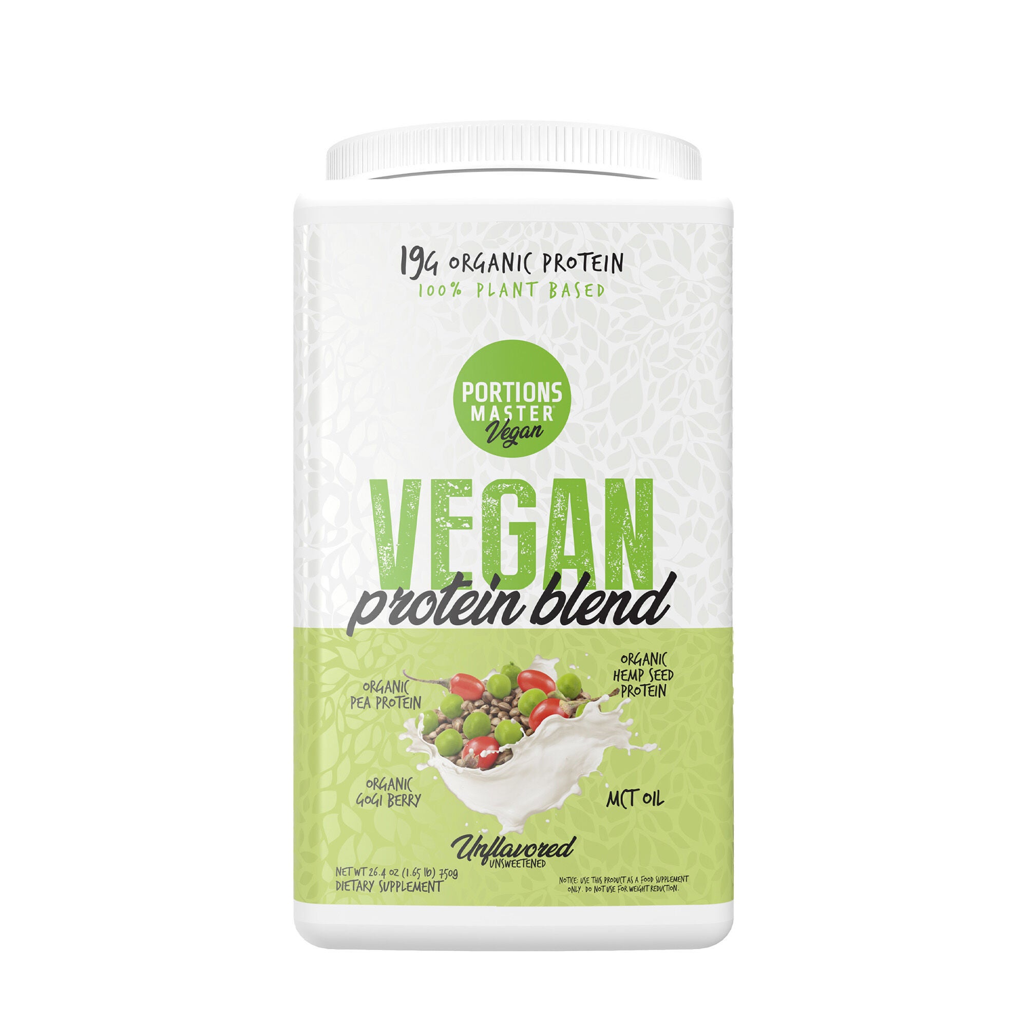 Portions Master - Vegan Protein Blend - Unflavored - 30 Servings | GNC