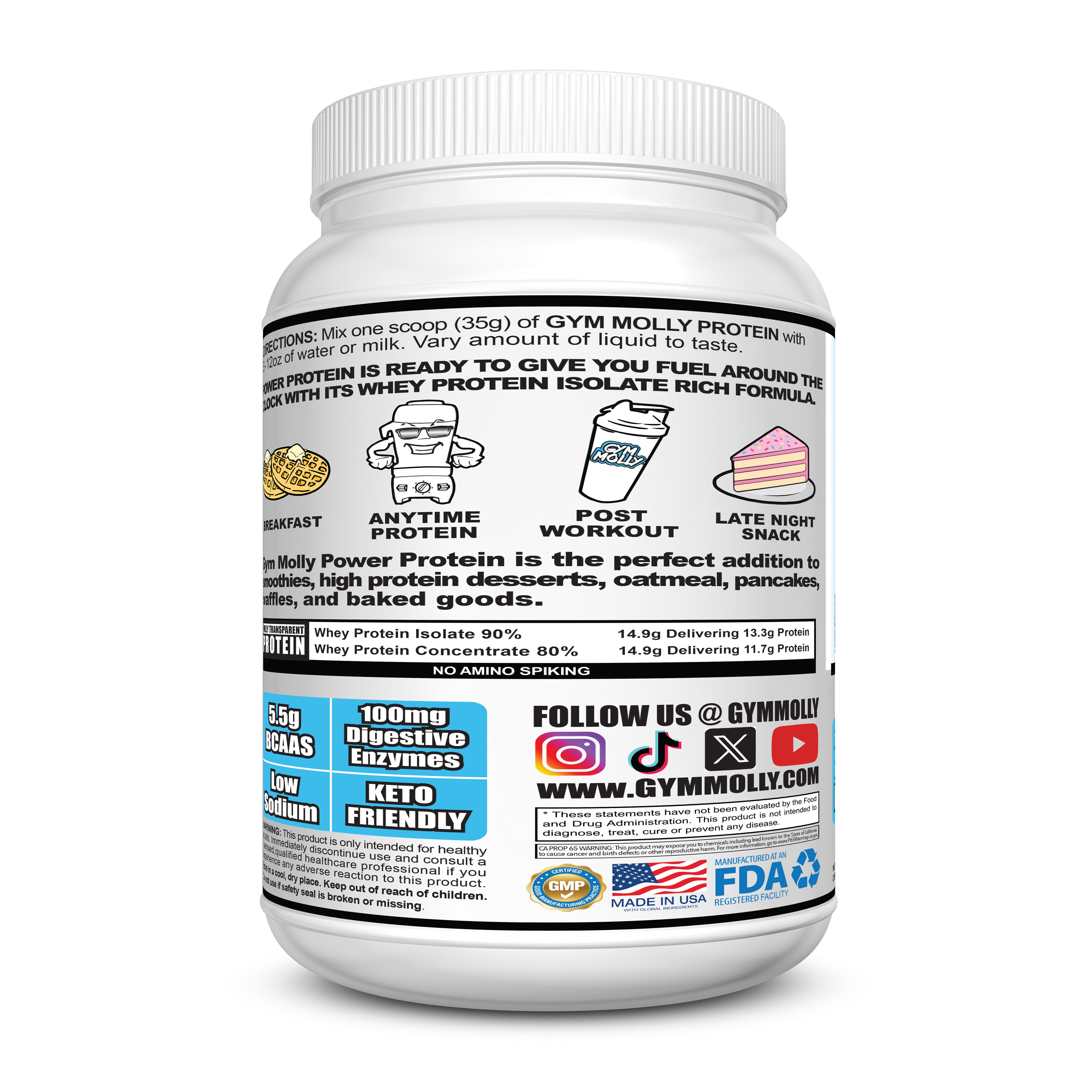 Gym Molly® - Power Protein 100% Whey - Cookies & Creme (26 Servings) | GNC