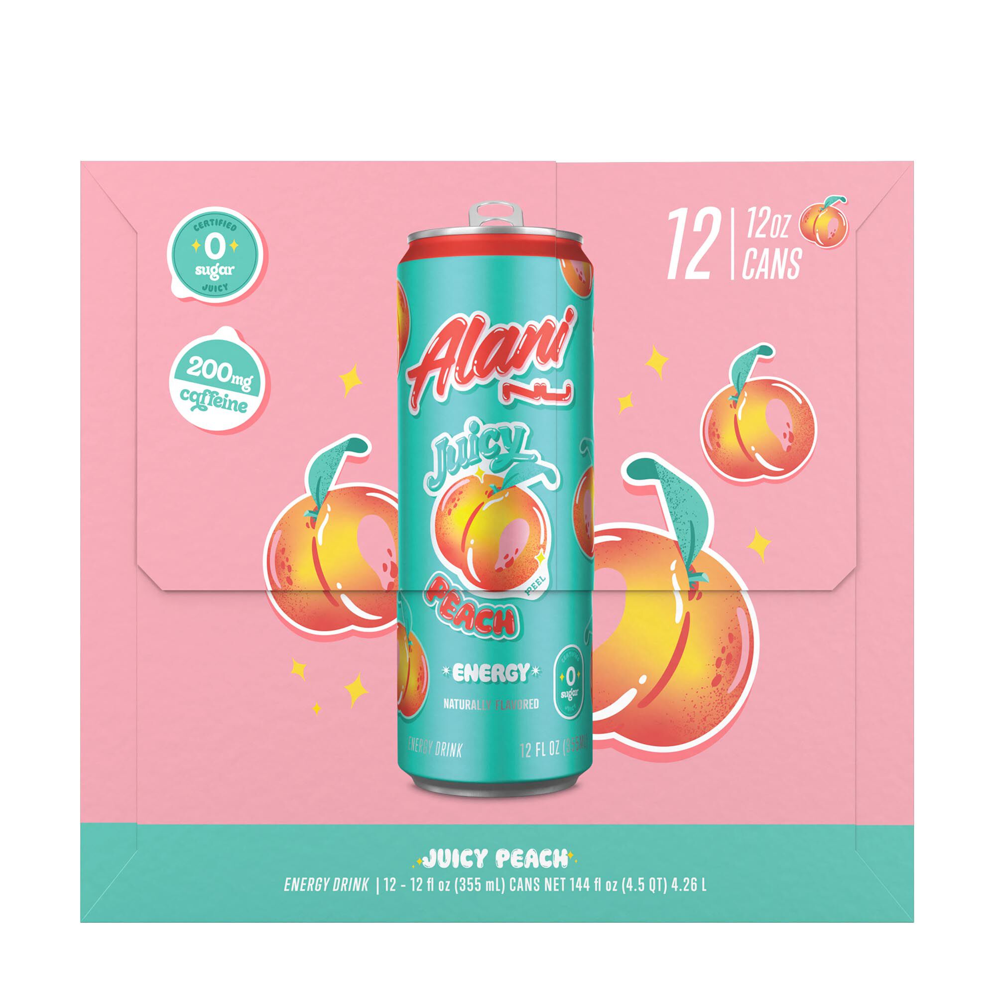 Alani Nu Energy Drink - Peach - 12 Pack | GNC