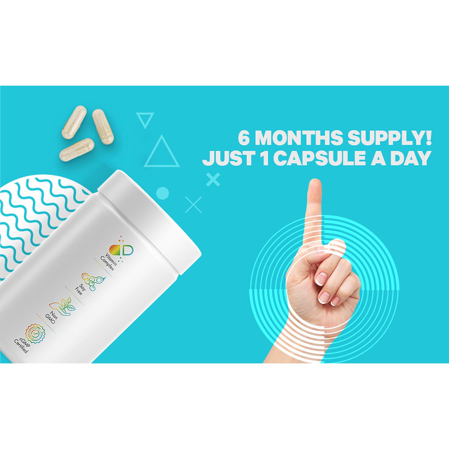 ADK Vitamin Supplement - 180 Capsules (180 Servings) | GNC