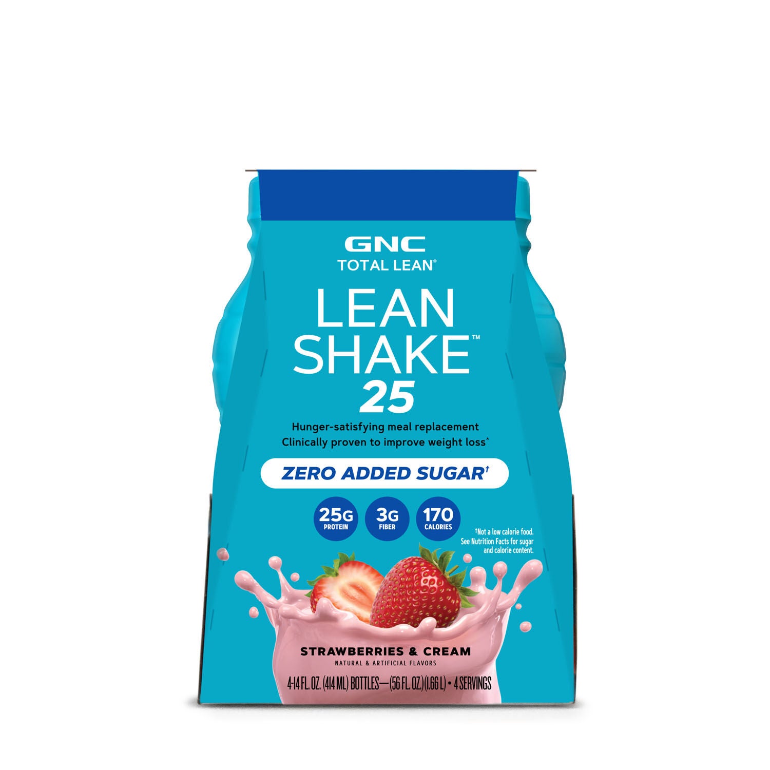 GNC Total Lean® Lean Shake™ 25 - Strawberries and Cream - 4 Bottles | GNC