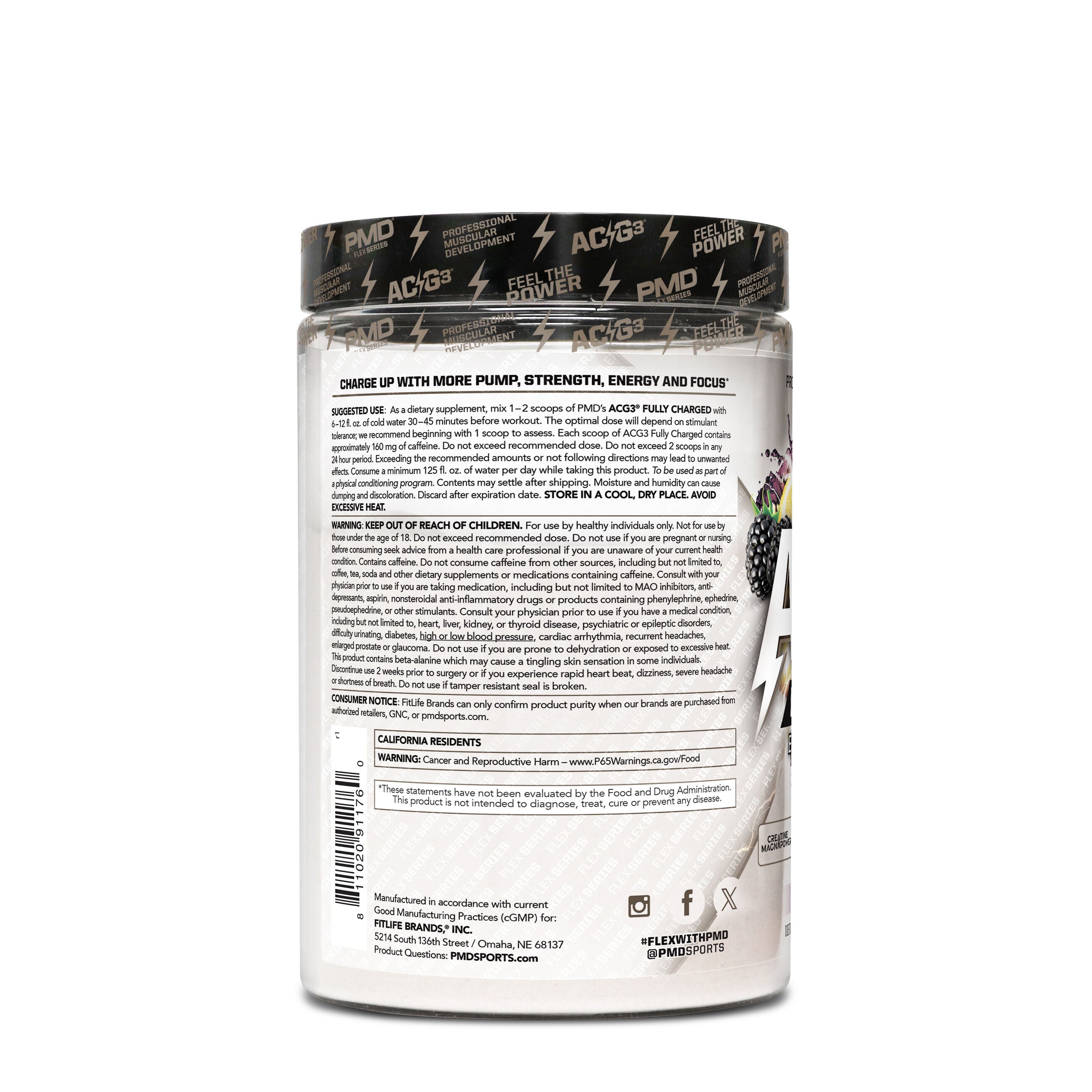 PMD® - ACG3 Fully Charged Pre-Workout - Blackberry Lemonade (30 ...