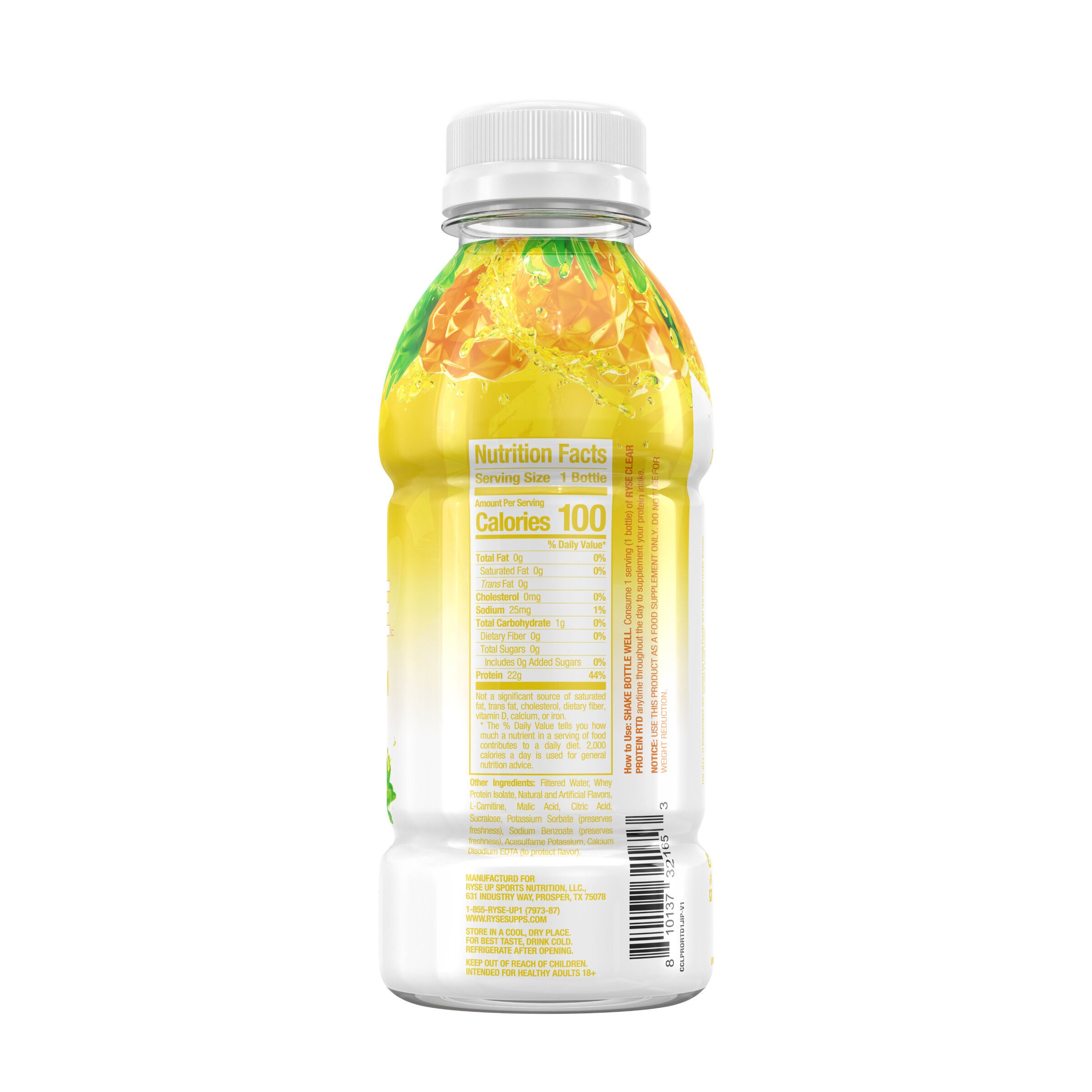 RYSE - Clear Protein RTD - Jell-O Island Pineapple - 16.9 fl oz (12 ...