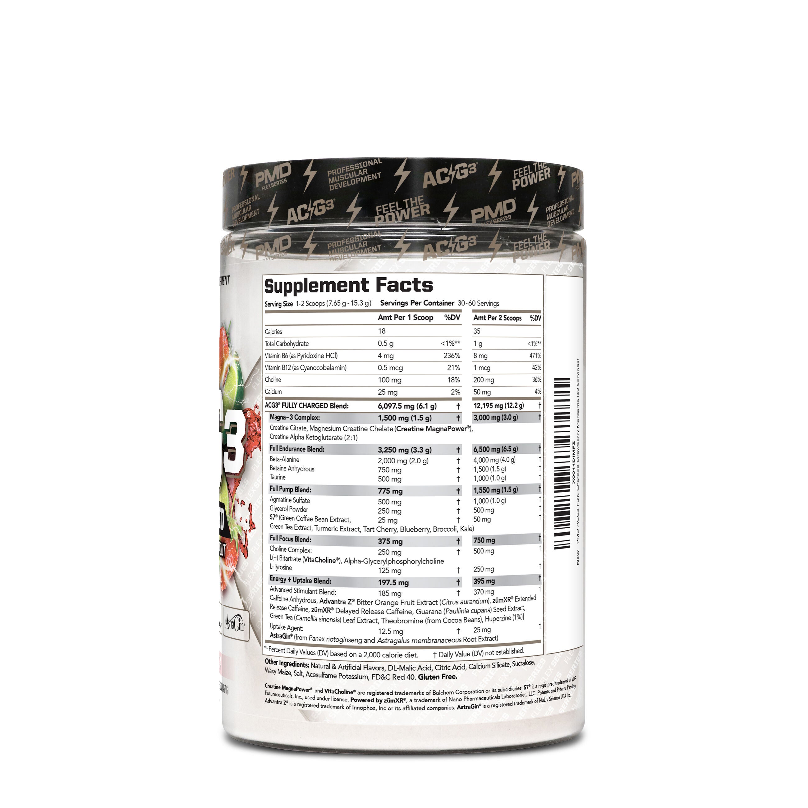 PMD® - ACG3 Fully Charged Pre-Workout - Strawberry Margarita (30-60 ...