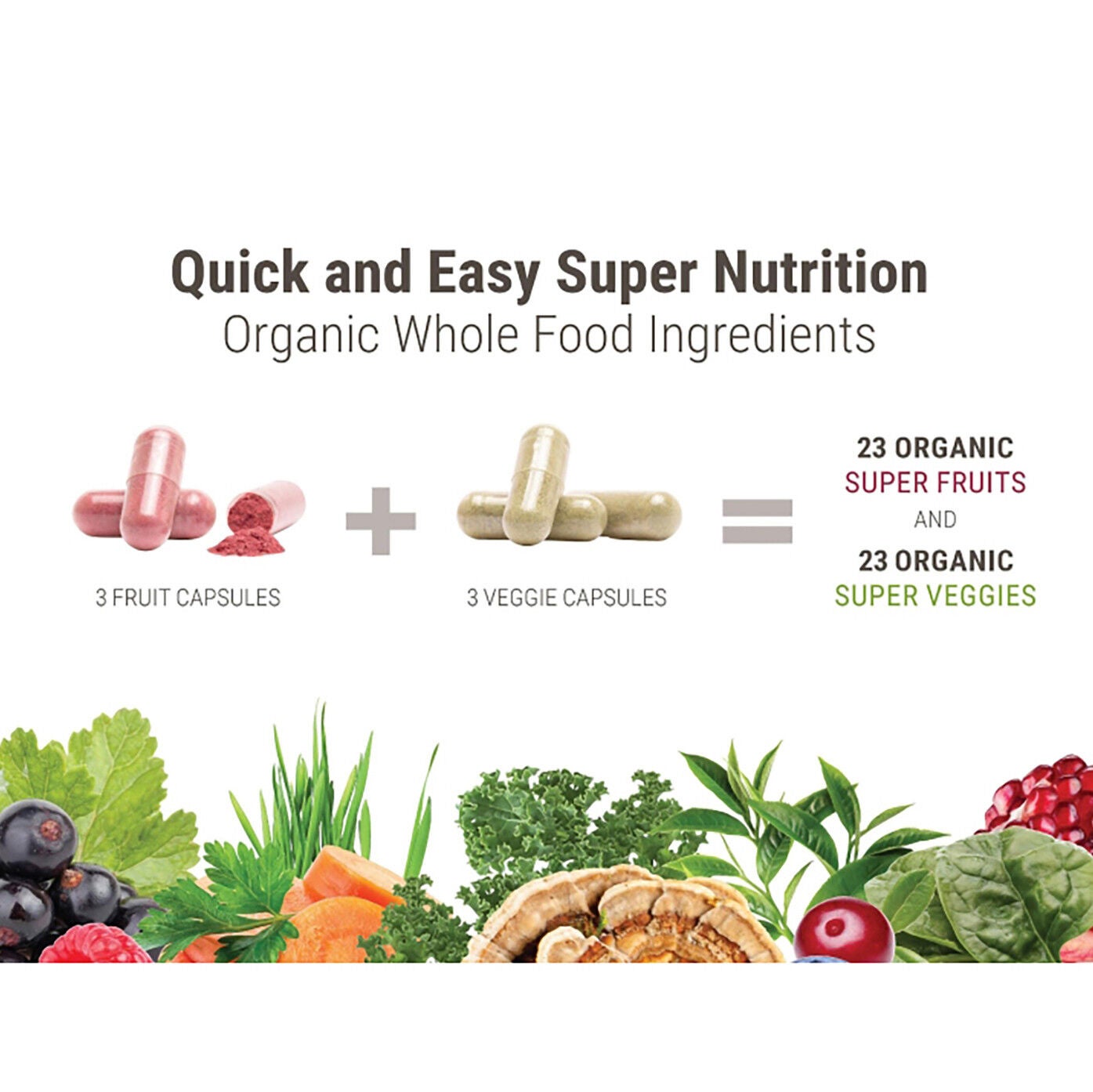 Terra Kai Organics - Super Fruits and Veggies - 180 Capsules (2 Bottles ...