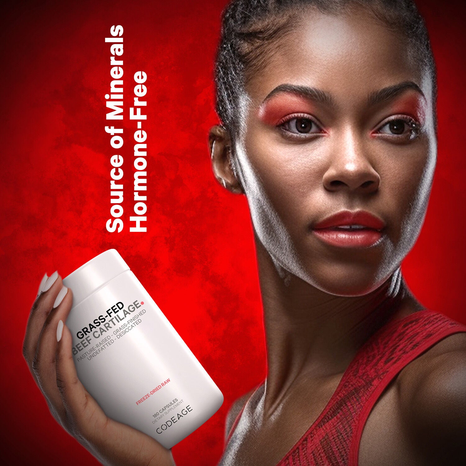 Codeage - Grass-Fed Beef Cartilage - 180 Capsules | GNC