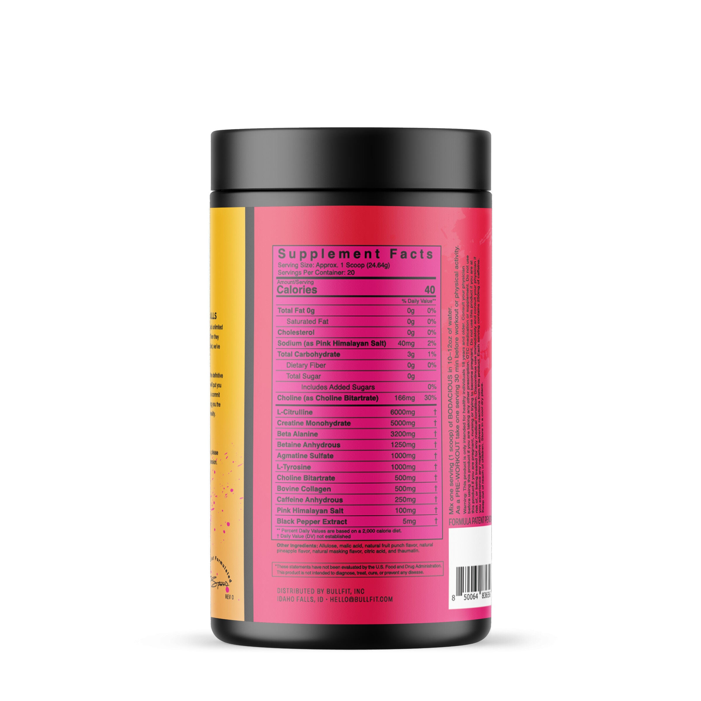 Bullfit - Bodacious Pre-Workout - Fruit Pump (20 Servings) | GNC