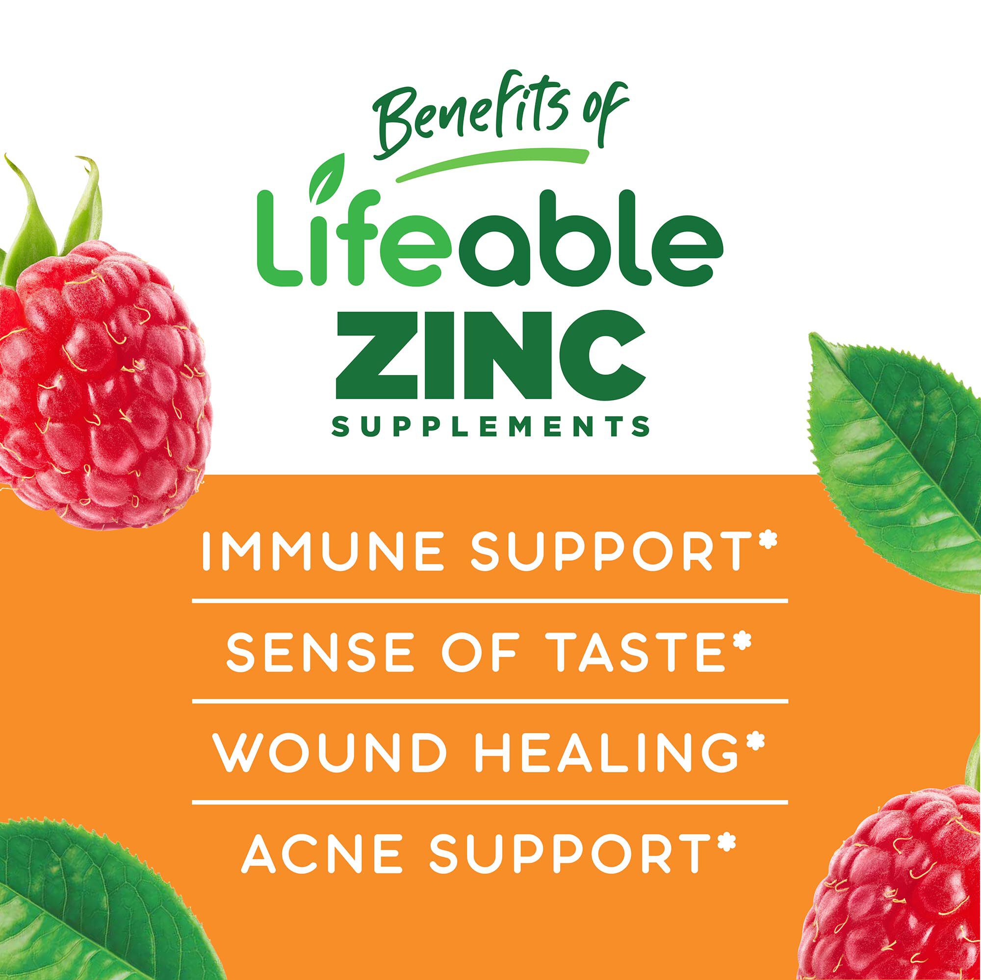 Lifeable™ Maximum Strength Zinc Gummies - Berry - 60 Count | GNC