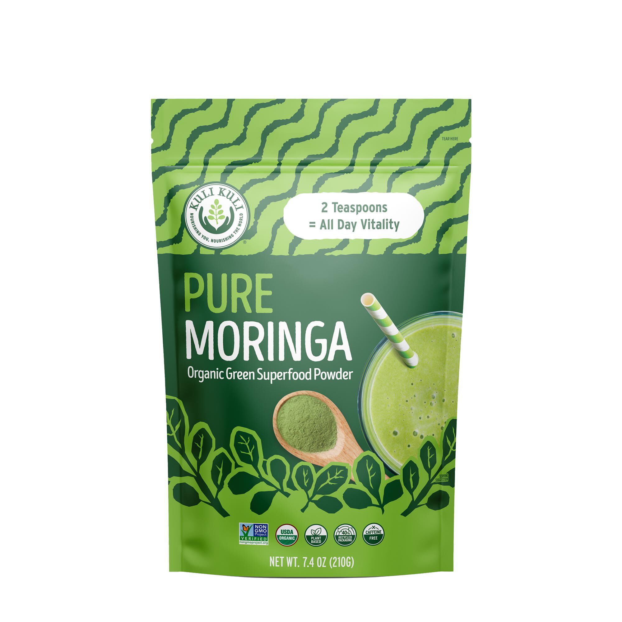 Pure Moringa Organic Green Superfood Powder - 7.4 oz. (35 Servings) | GNC