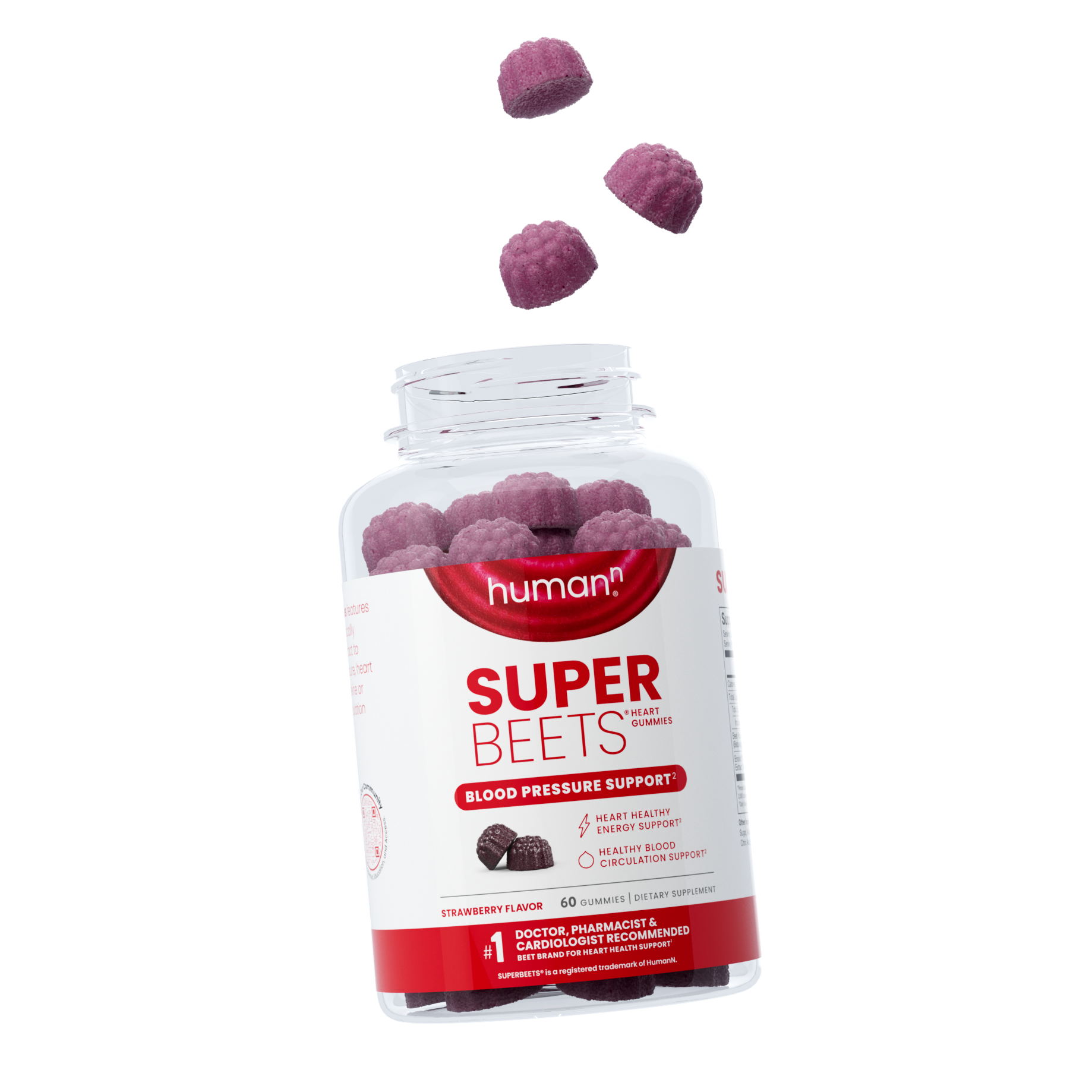 HumanN - SuperBeets Blood Pressure Support - Strawberry - 60 Gummies ...