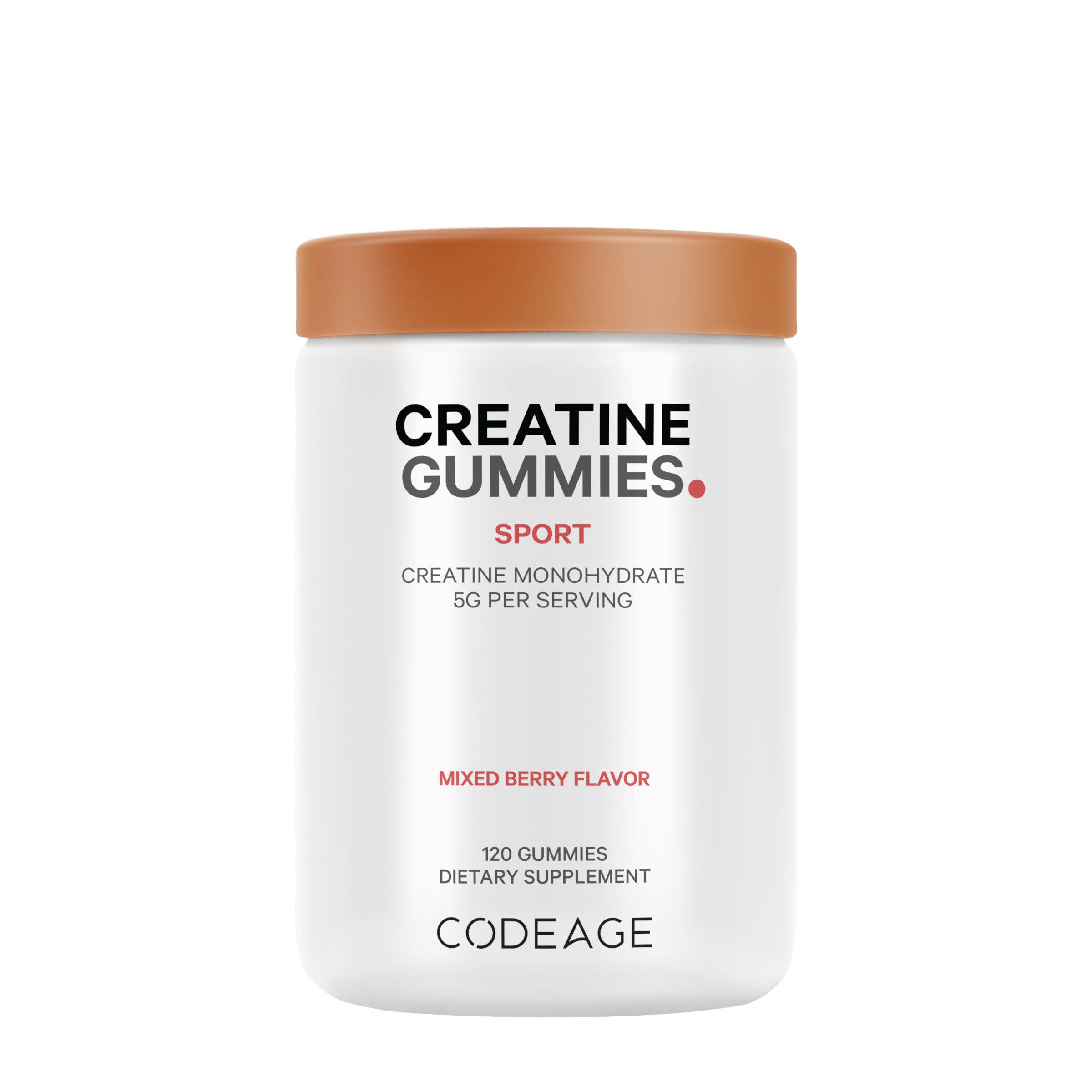 Codeage - Creatine Gummies 5g - Mixed Berry - 120 Gummies (30 Servings ...