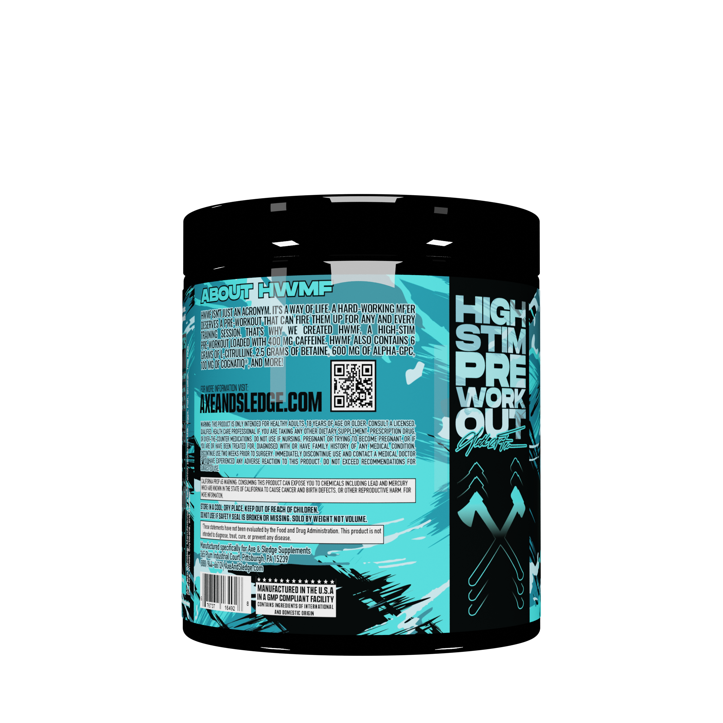 Axe & Sledge Supplements™ - HWMF High Stim Pre-Workout - Blue Colada ...