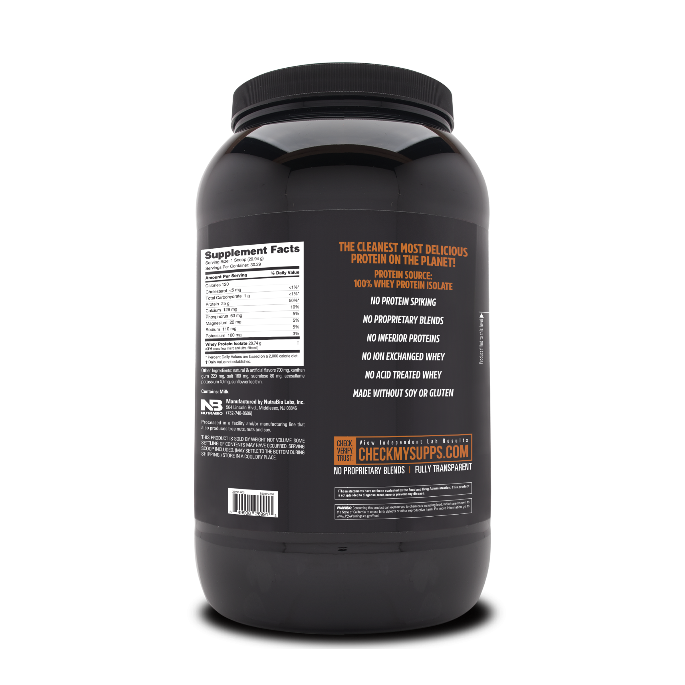 NutraBio® - Whey Protein Isolate - Cinnamon Sugar Donut (30 Servings) | GNC