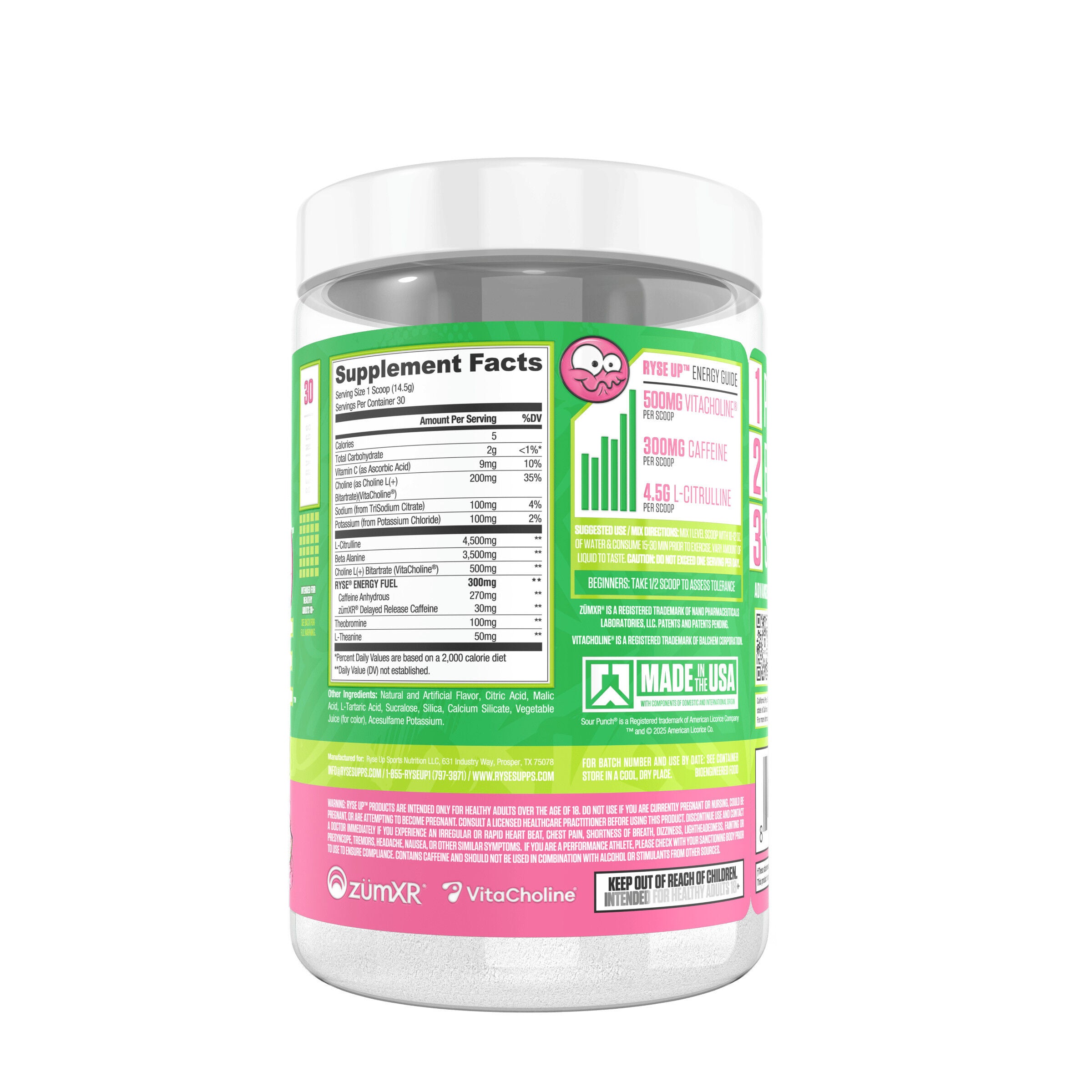 RYSE - Loaded Pre - Sour Punch® Watermelon (30 Servings) | GNC
