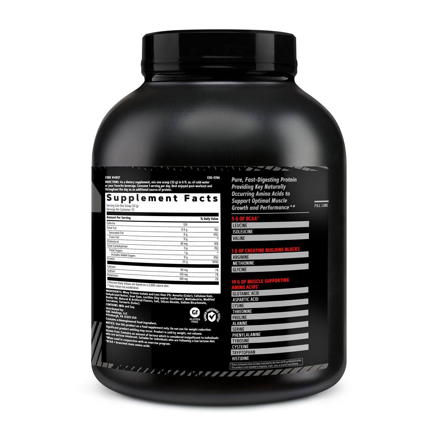 GNC AMP Pure Whey Isolate Protein Vanilla Custard | GNC