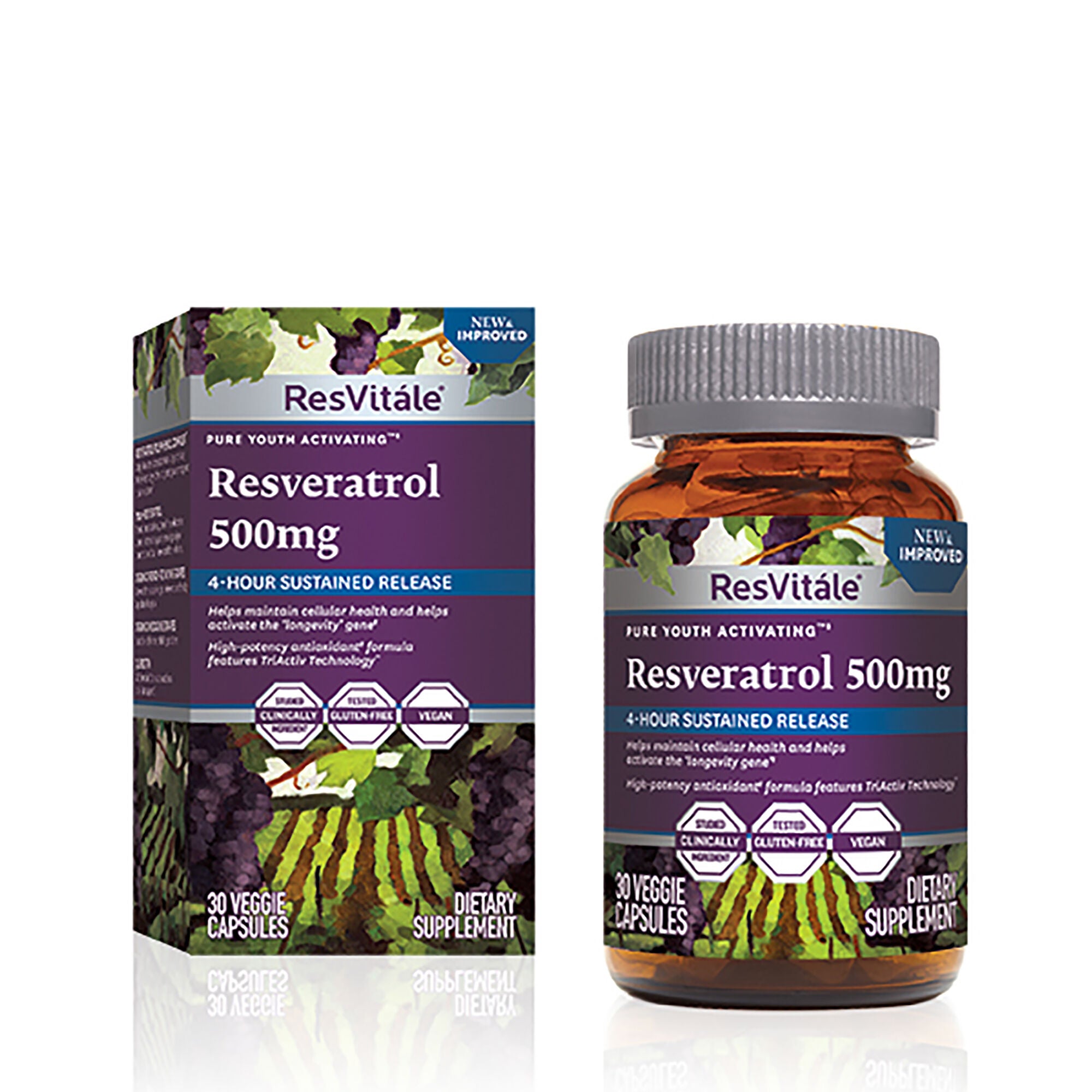 Resveratrol 500mg - 30 Veggie Capsules (30 Servings) | GNC