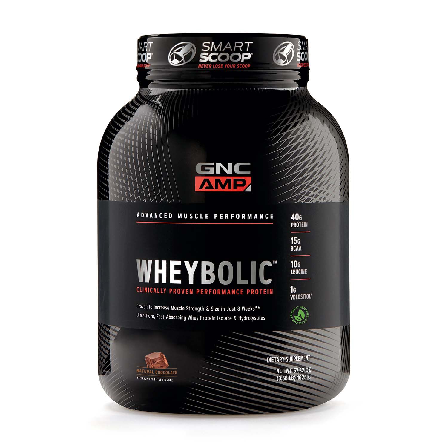 GNC AMP Wheybolic - Natural Chocolate: 40g Protein | GNC