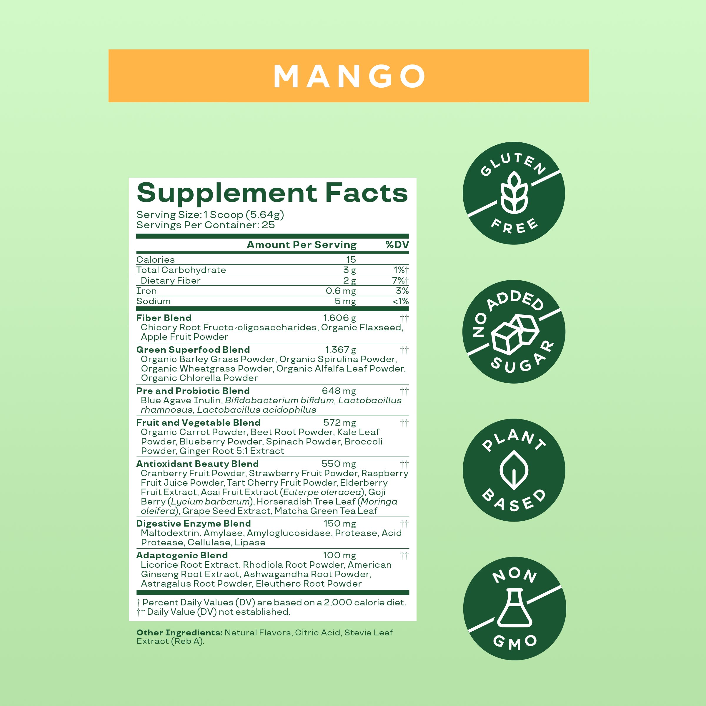 Bloom - Greens & Superfoods - Mango - 25 Servings | GNC